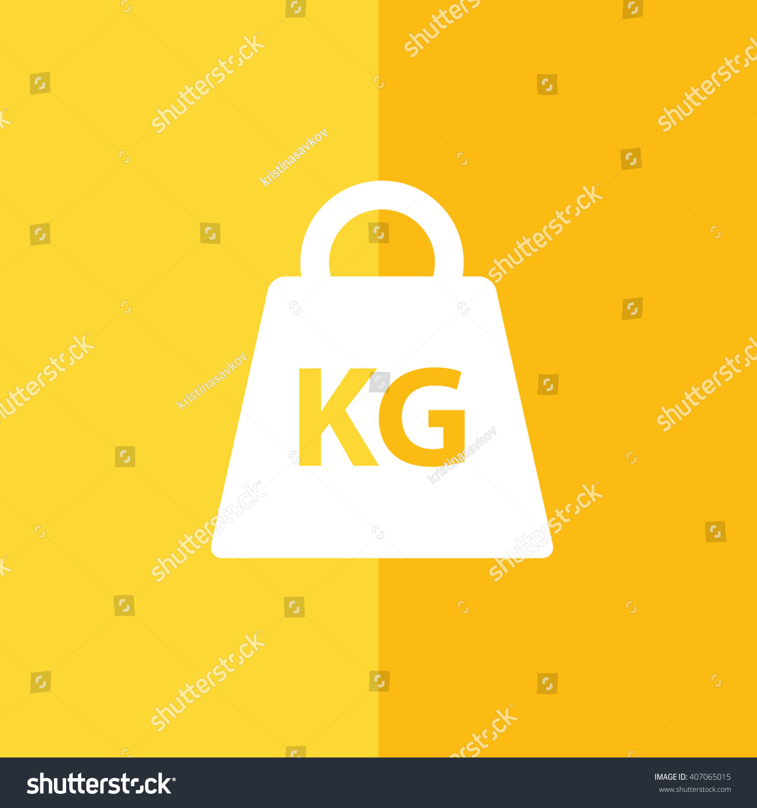 White Weight Kilogram Vector Icon Yellow Stock Vector (Royalty Free ...