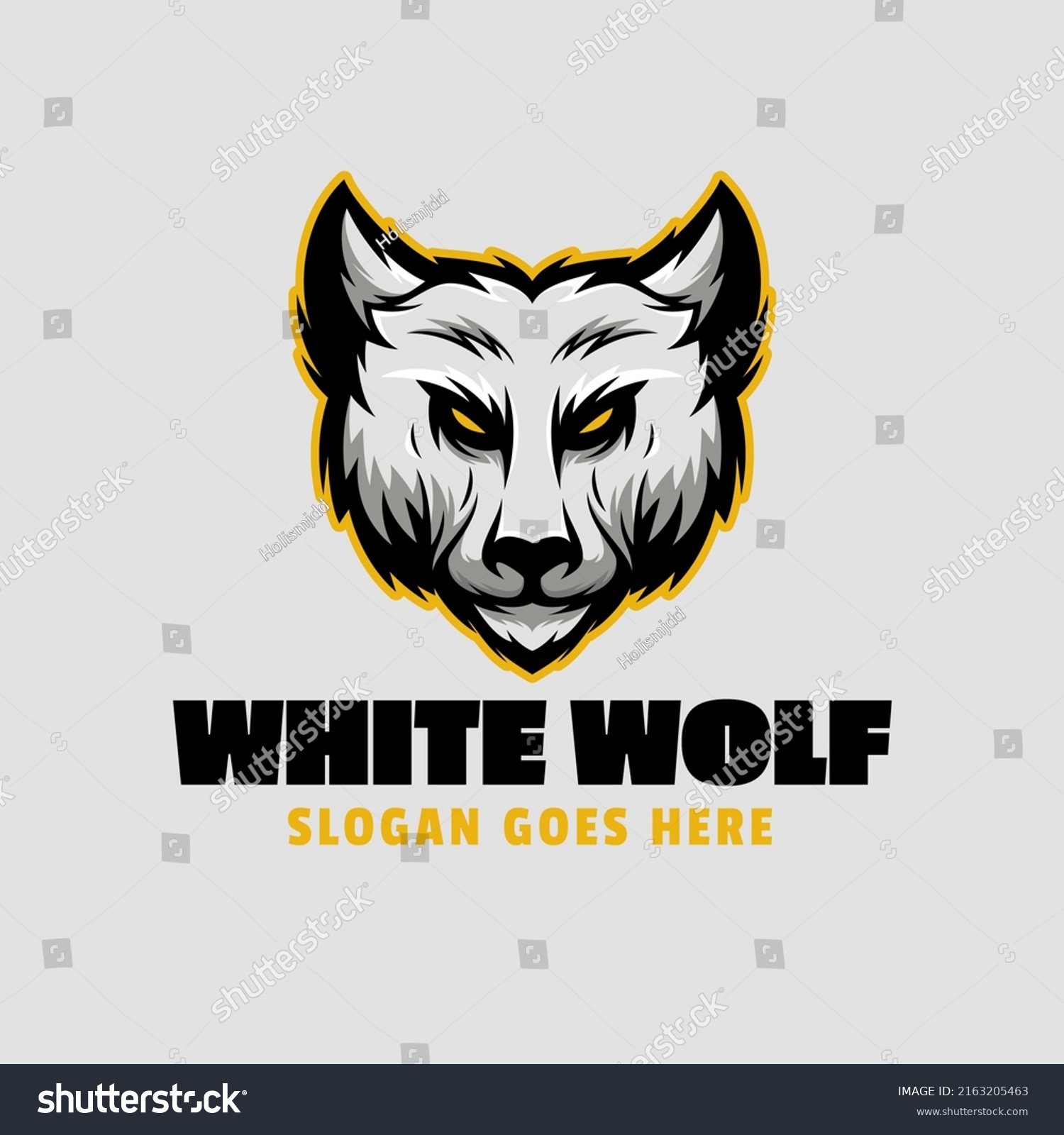 White Wolf Logo Mascot Game Stock Vector (Royalty Free) 2163205463 ...