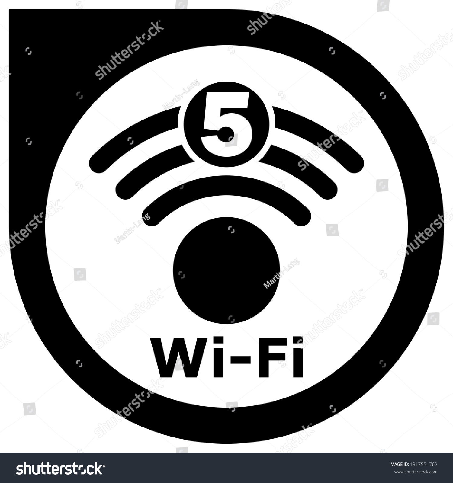 Wifi 5 Generation Logo Design Stock Vector (Royalty Free) 1317551762