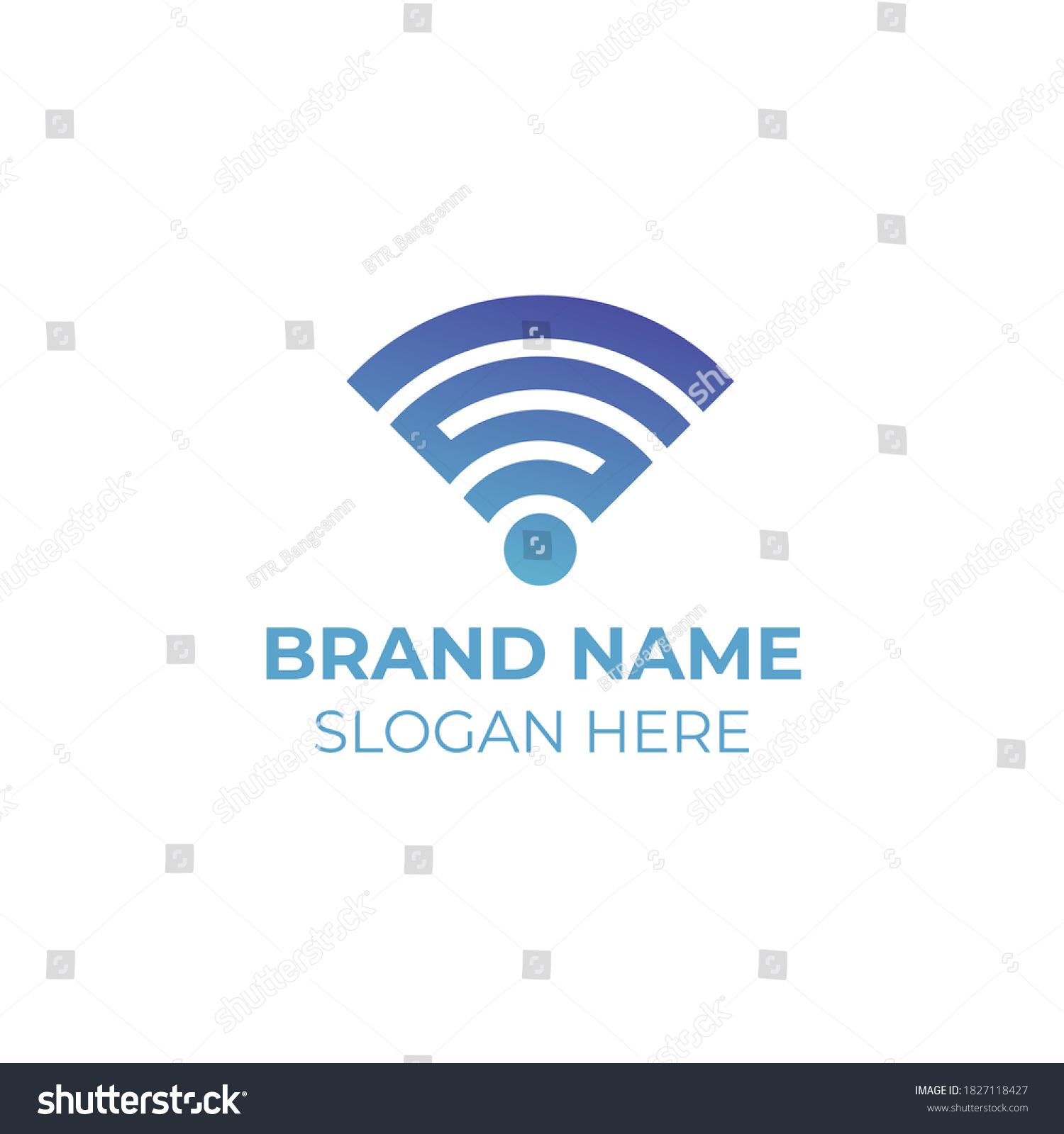 Wifi Logo Vector Illustration Template Stock Vector (Royalty Free ...