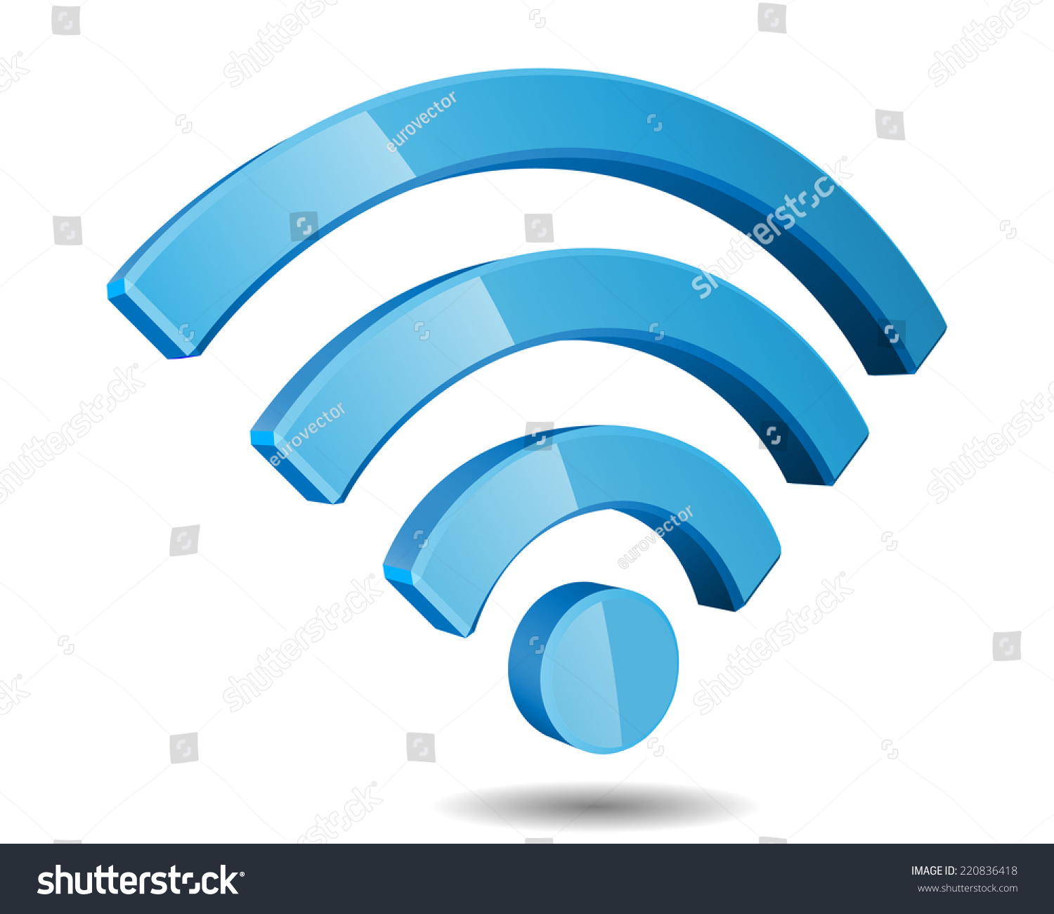 Wi Fi Wireless Network Symbol, Vector Illustration - 220836418 ...