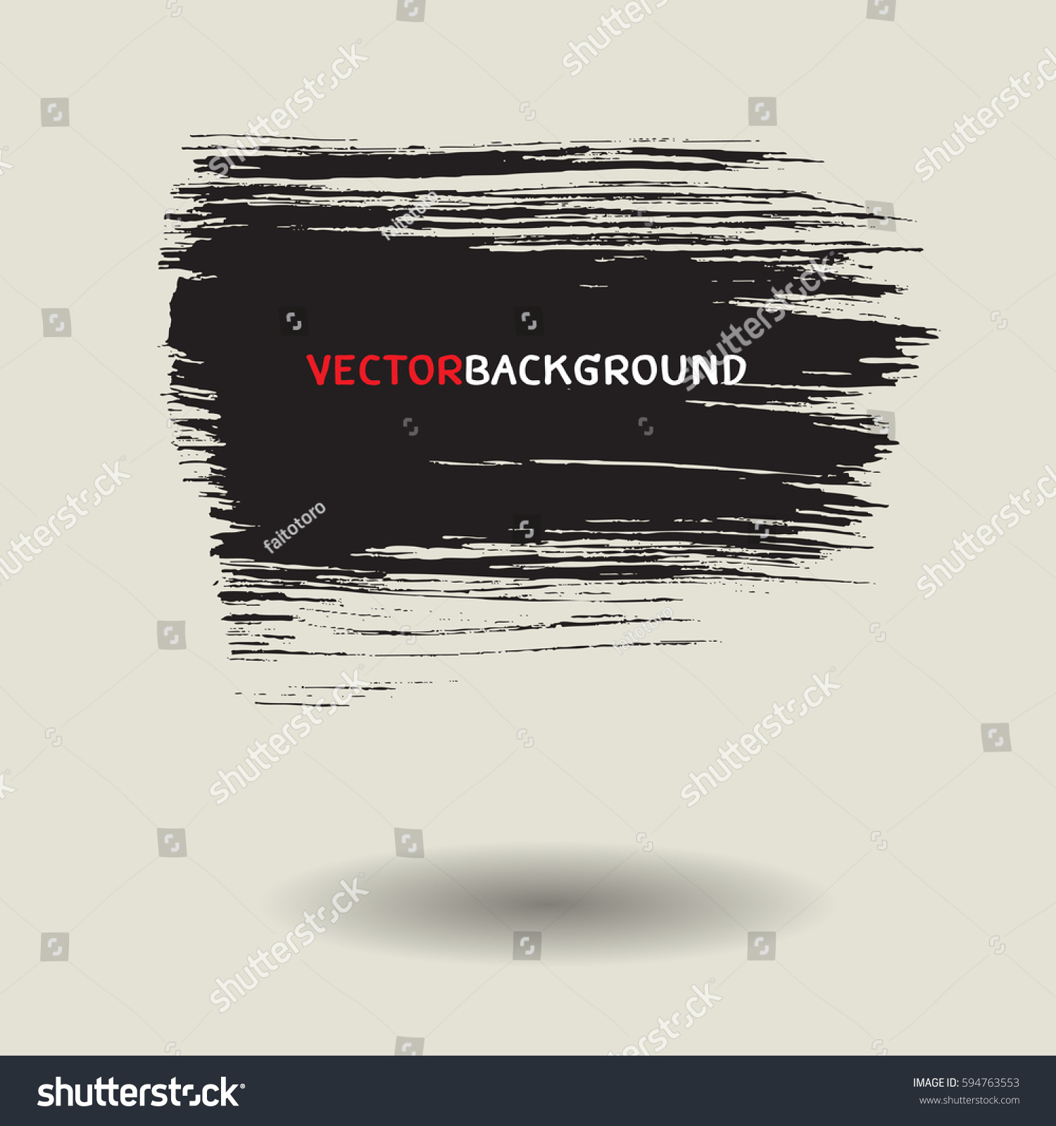 Wide Brush Collectiongrunge Texture Backgroundvector Background ...