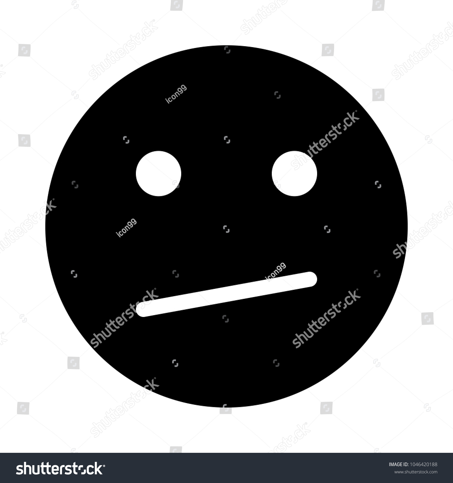 Wierd Face Smiley Stock Vector (Royalty Free) 1046420188