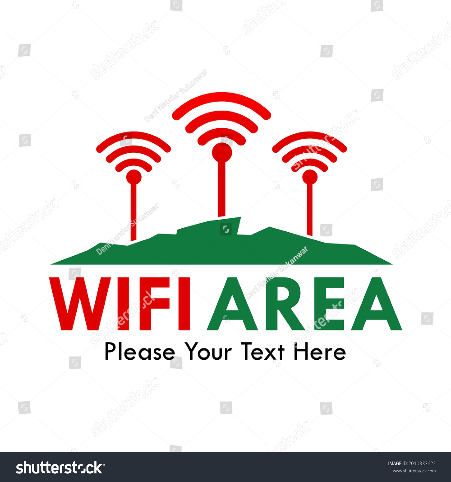 Wifi Area Logo Template Illustration Stock Vector (Royalty Free ...