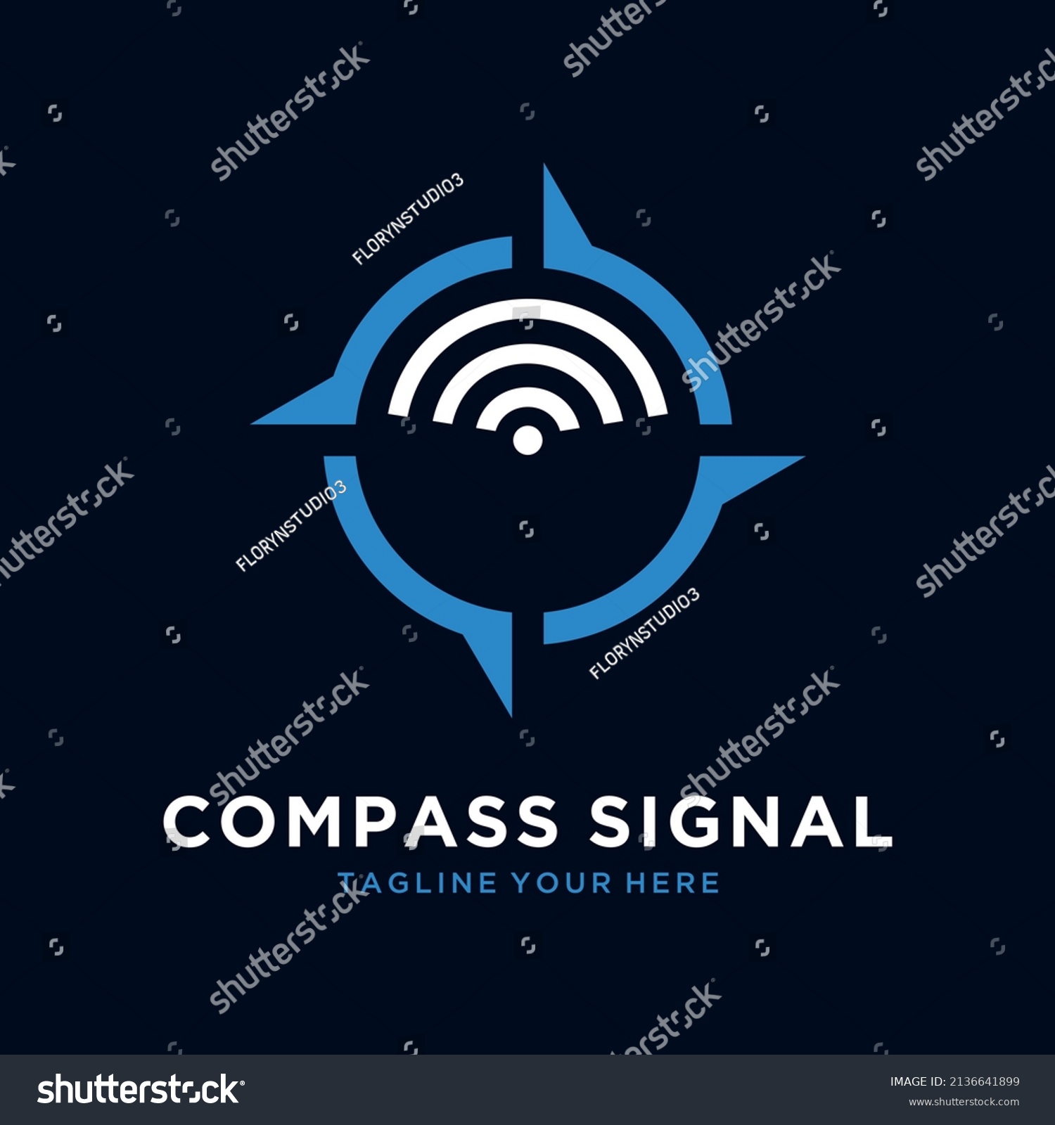 Wifi Compass Logo Icon Design Vector Stock Vector (Royalty Free ...