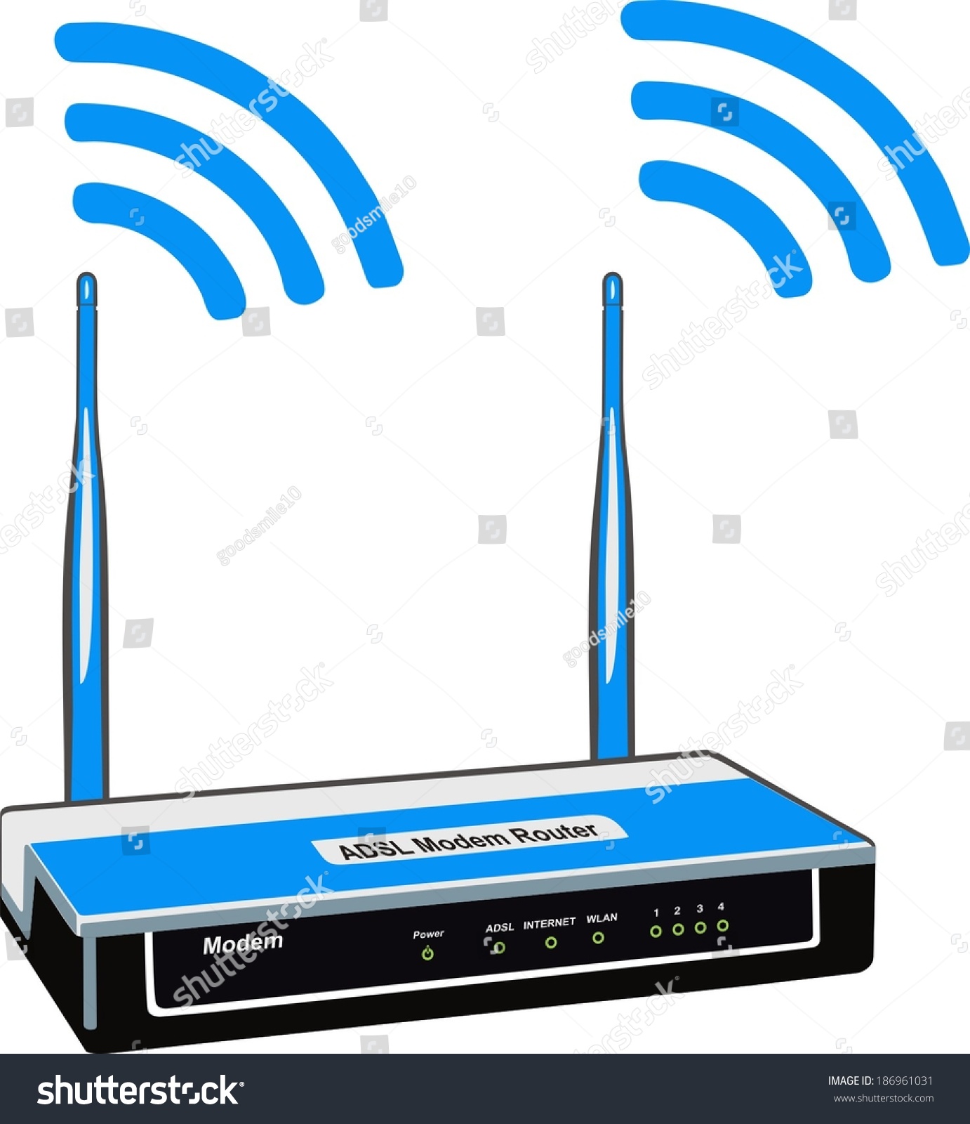 Wifimodem Stock Vector (Royalty Free) 186961031