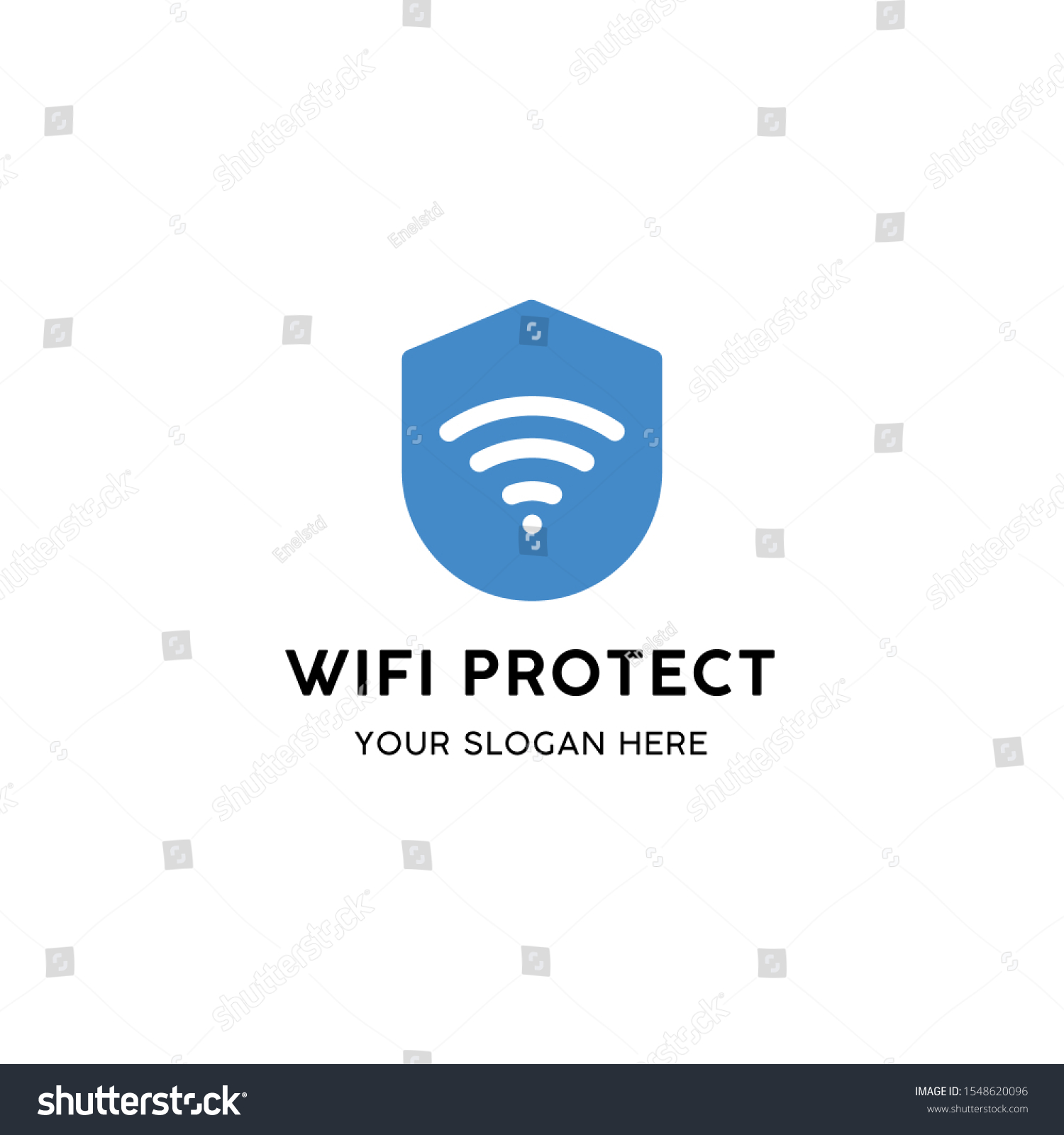 Wifi Protect Logo Design Vector Editable Stock Vector (Royalty Free ...