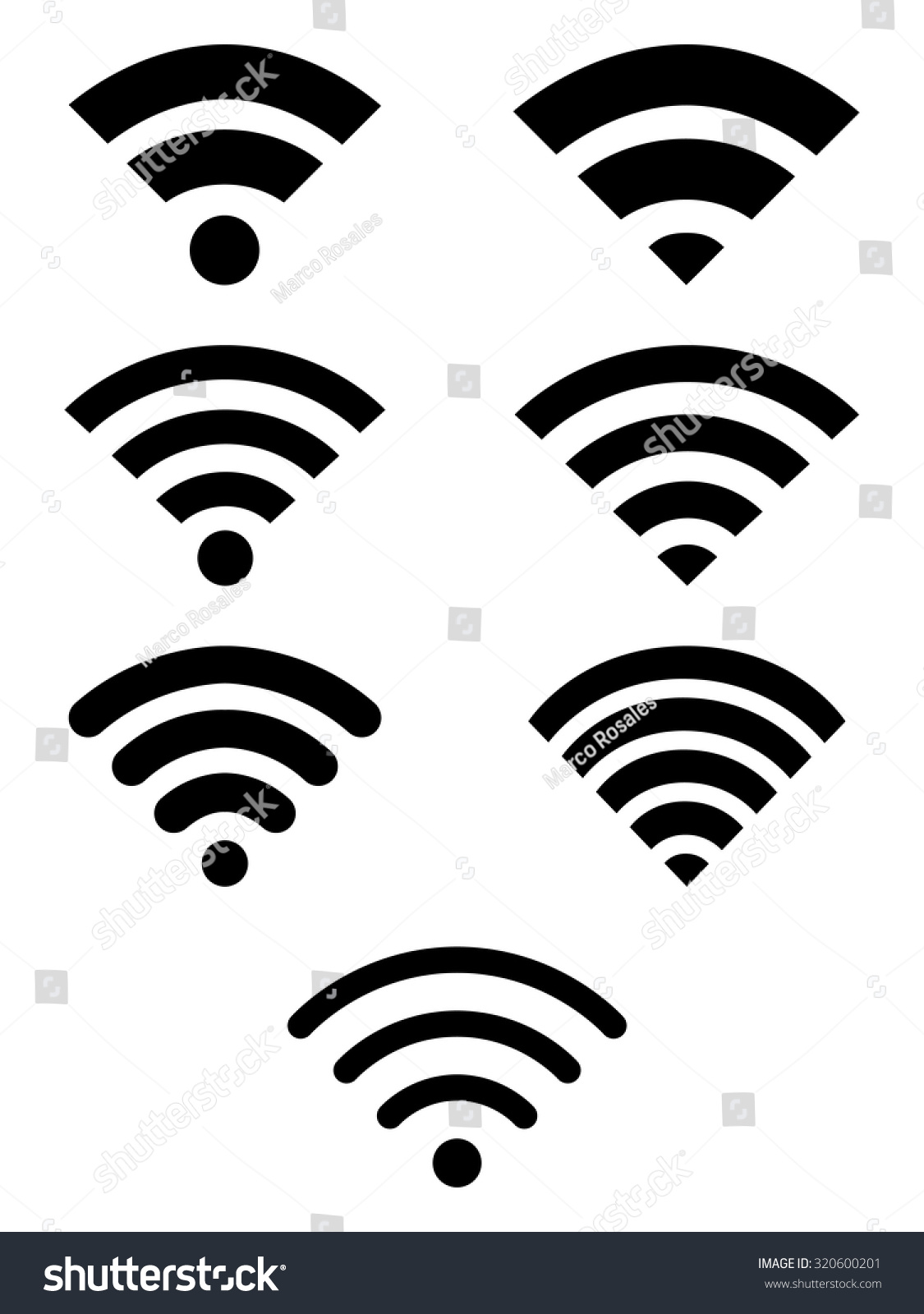 Wifi Symbol Icon Set Stock Vector (Royalty Free) 320600201 Wifi Symbol Icon Set Stock Vector (Royalty Free) 320600201