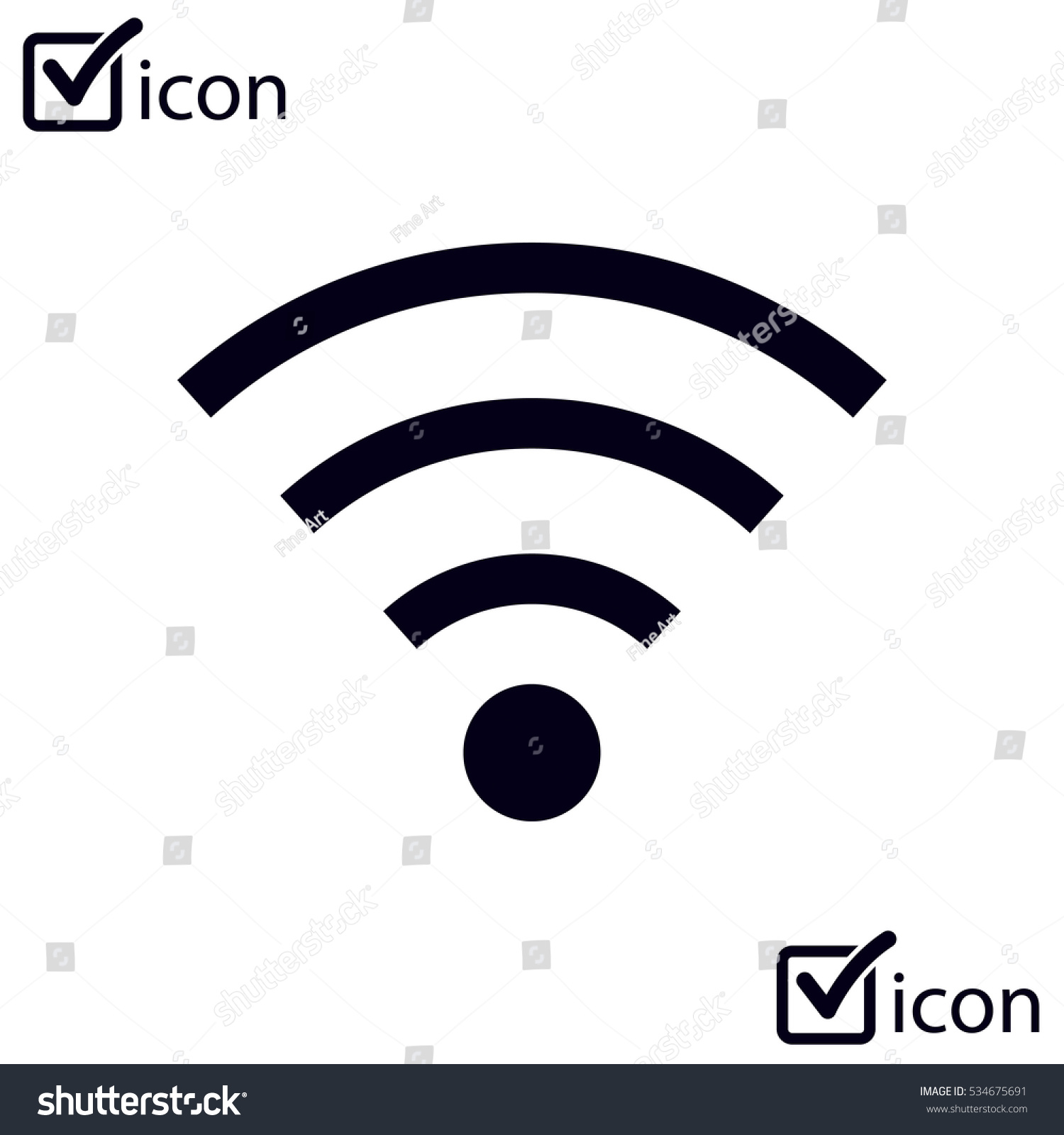 Wifi Symbol Vector Wireless Network Icon: vector de stock (libre de ...