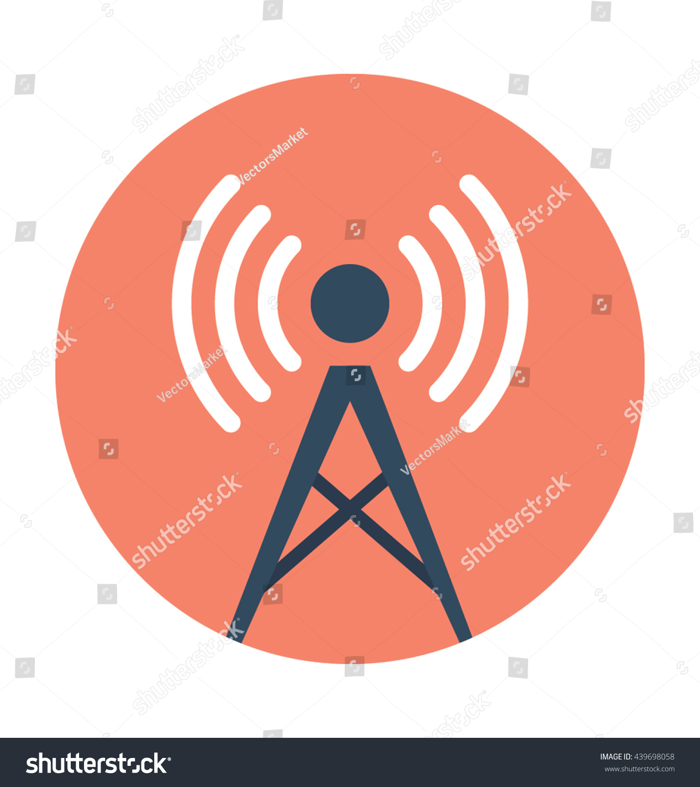 Wifi Tower Vector Icon Stock Vector (Royalty Free) 439698058 | Shutterstock