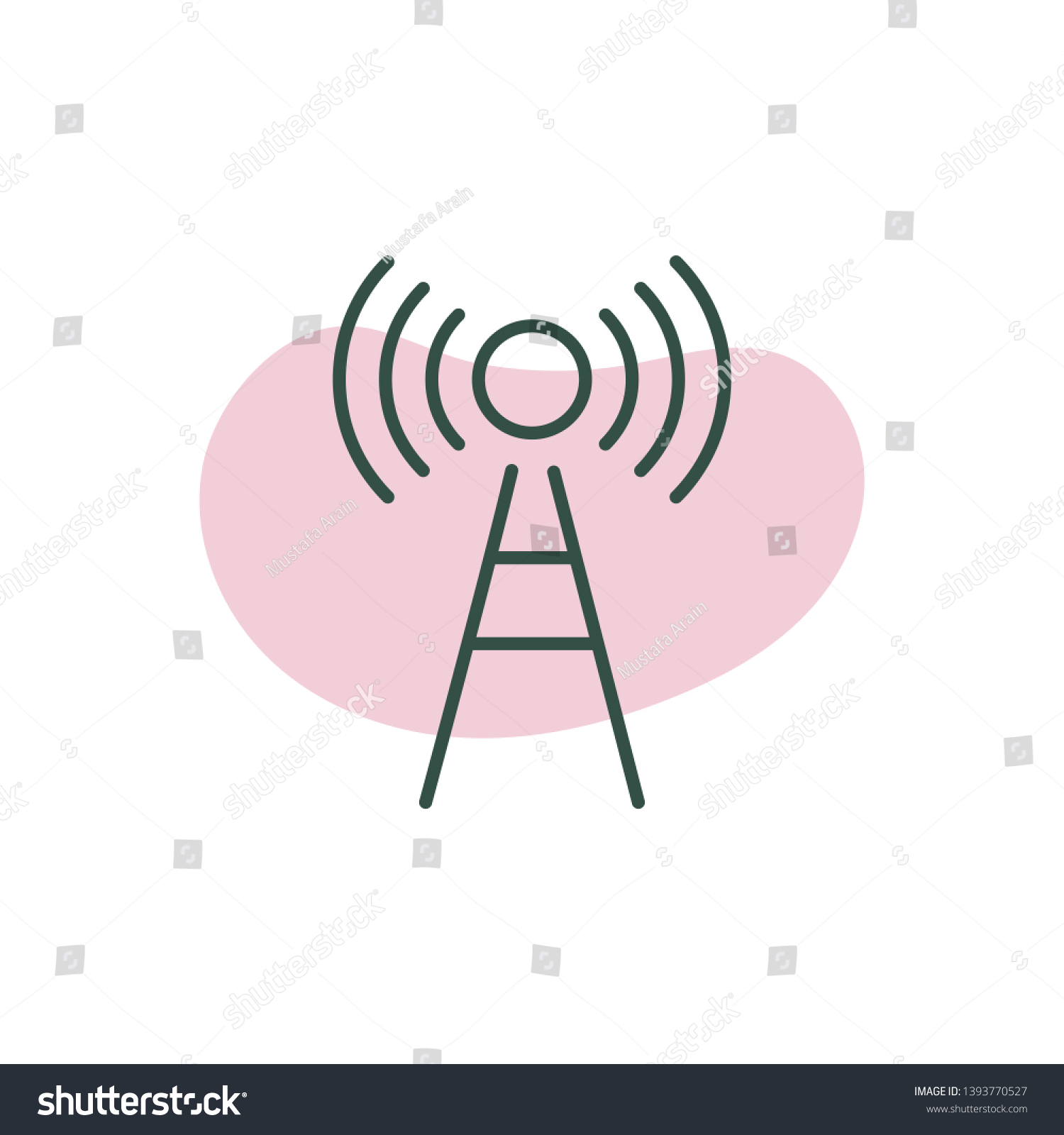Wifi Tower Vector Line Icon Stock Vector (Royalty Free) 1393770527 ...