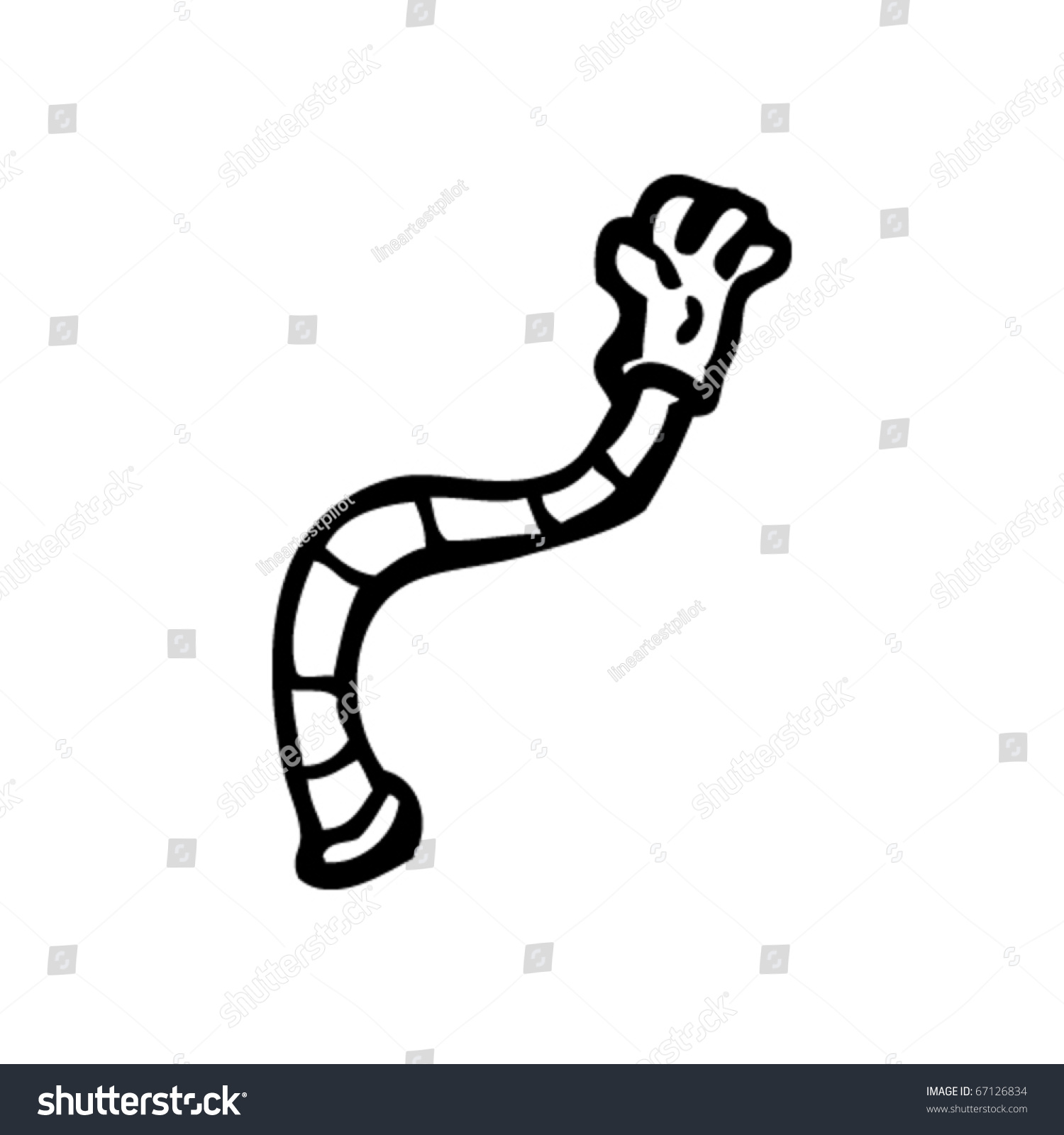 Wiggly Arm Cartoon Stock Vector (Royalty Free) 67126834