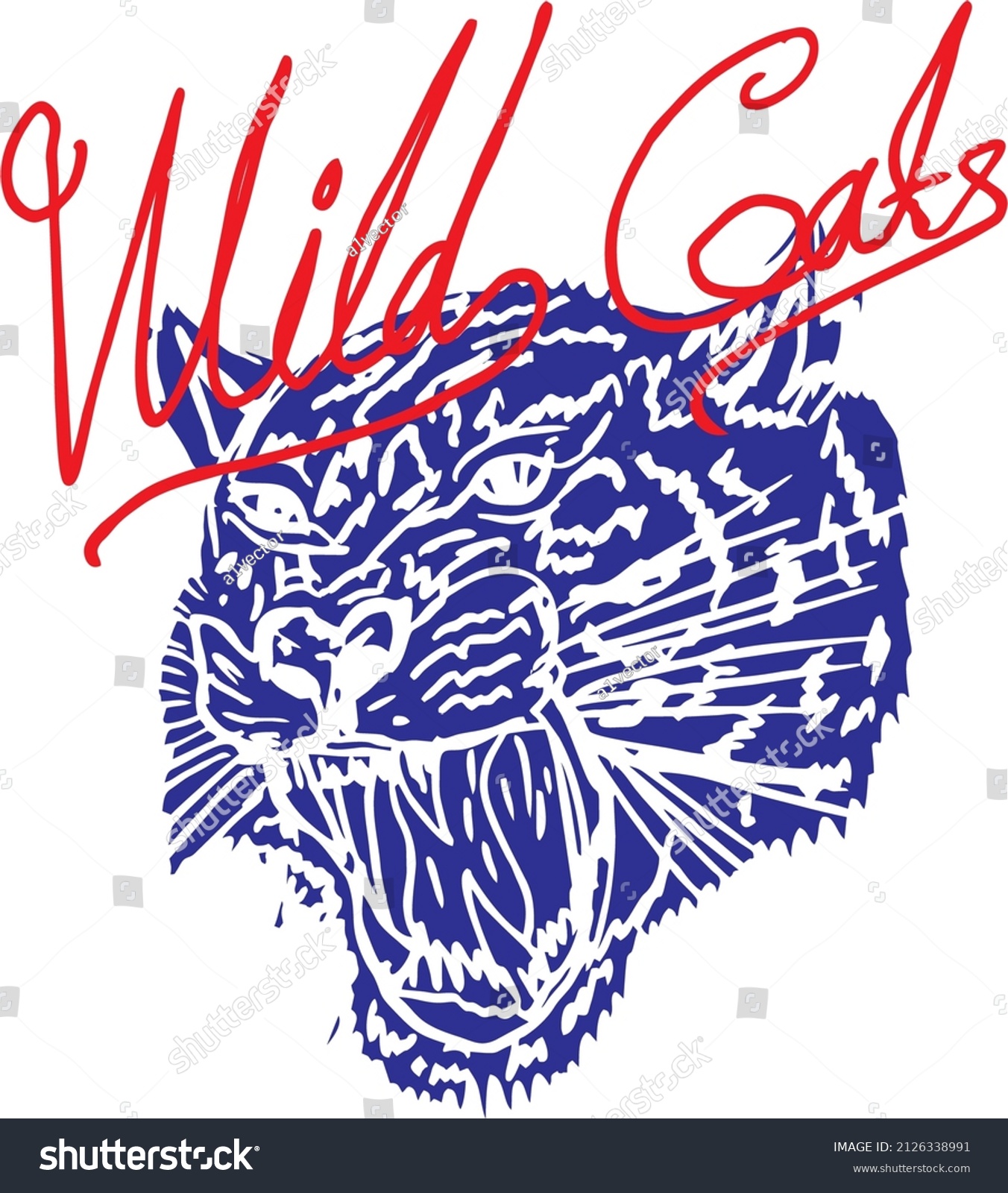 Wild Cats Graphic Design Vector Art Stock Vector (Royalty Free ...
