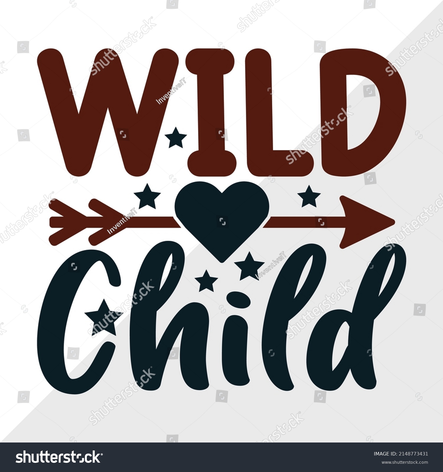 Wild Child Printable Vector Illustration Stock Vector (Royalty Free ...