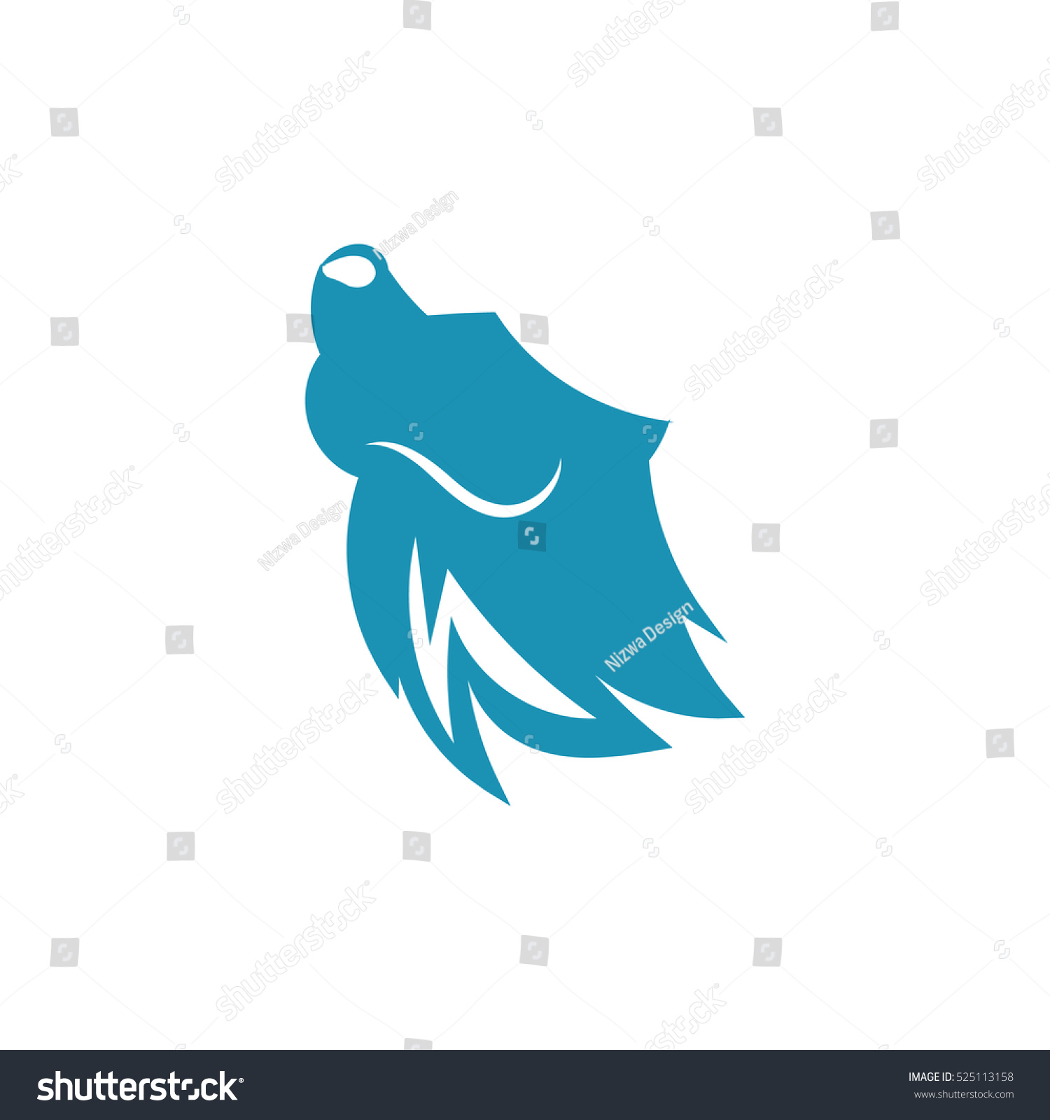 Wild Wolf Logo Design Template Stock Vector (Royalty Free) 525113158 ...