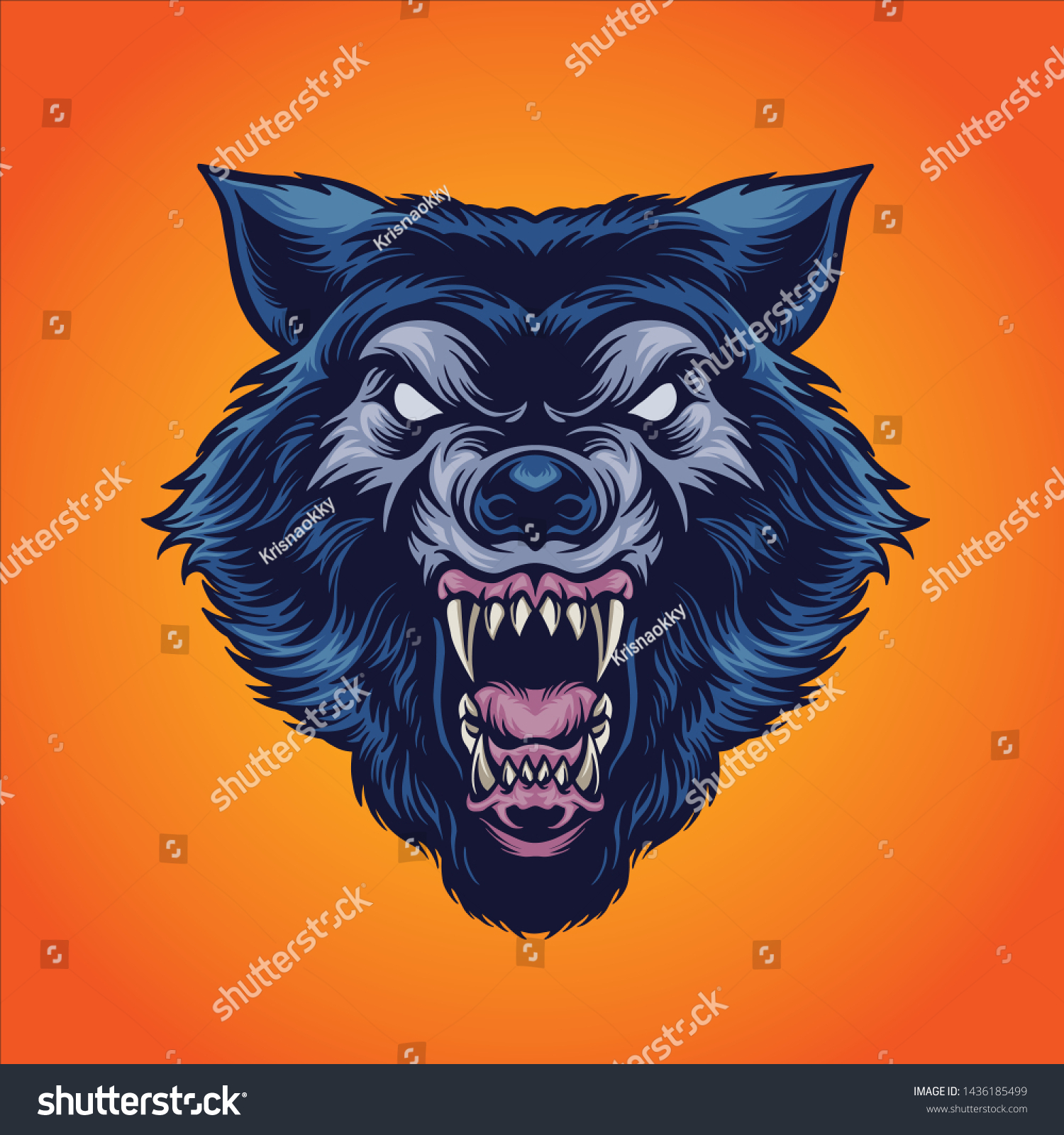 Angry wolf vector Images, Stock Photos & Vectors | Shutterstock
