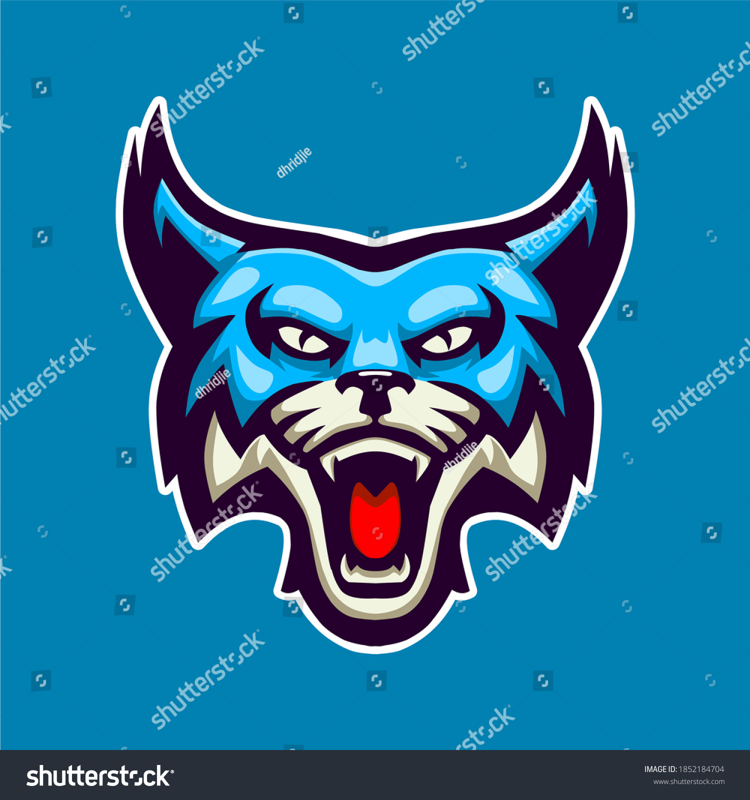 Wildcat Mascot Logo Design Vector Stock Vector (Royalty Free) 1852184704