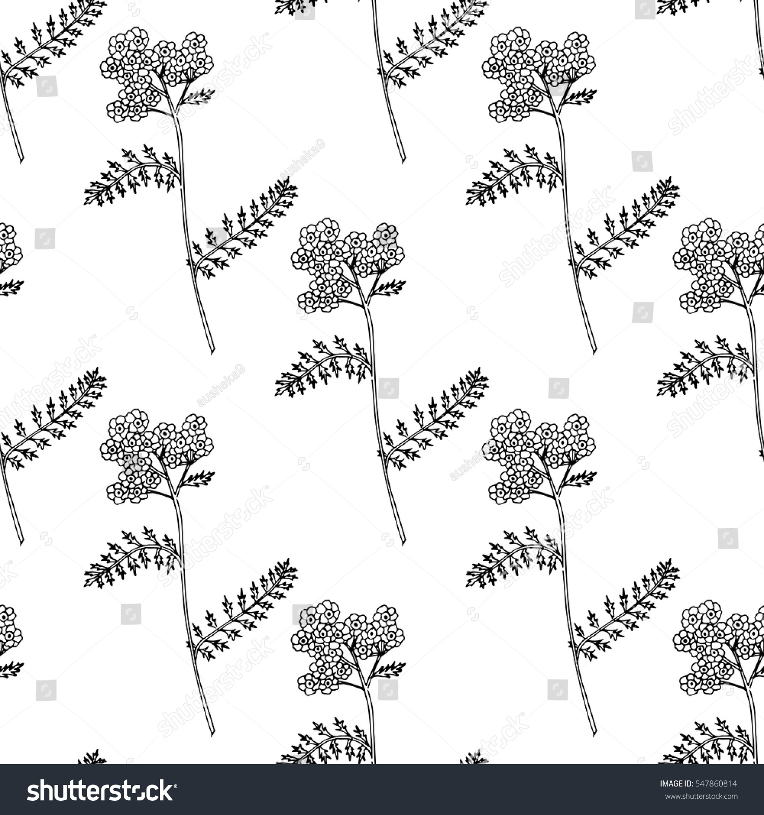 Wildflower Seamless Texture Stock Vector (Royalty Free) 547860814