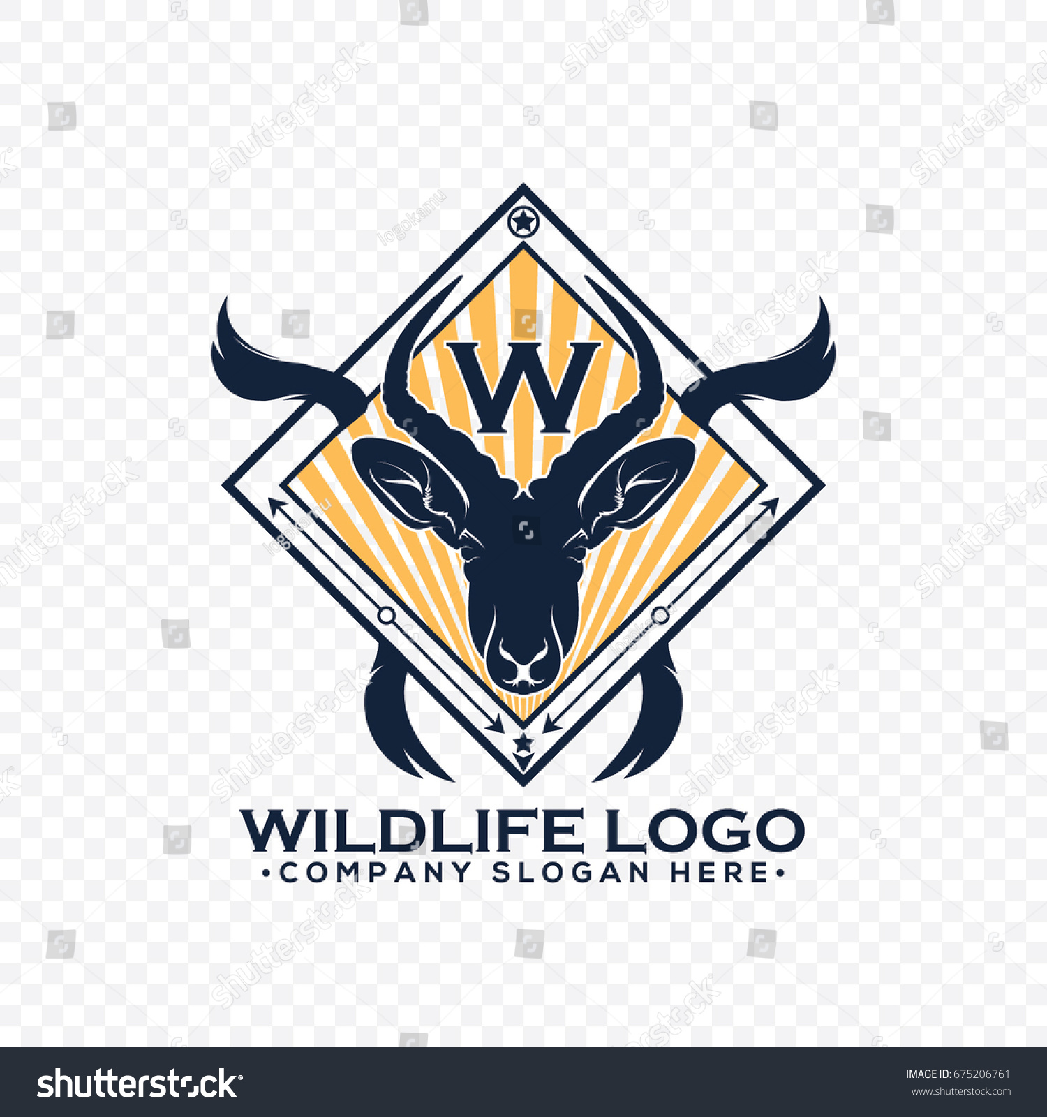 Wildlife Logo Design Vector Stock Vector (Royalty Free) 675206761 ...