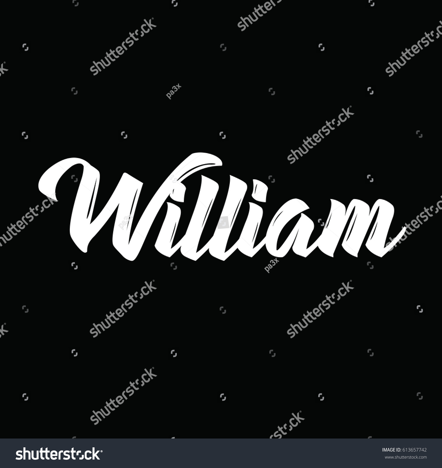 William Text Design Vector Calligraphy Typography: เวกเตอร์สต็อก (ปลอด ...