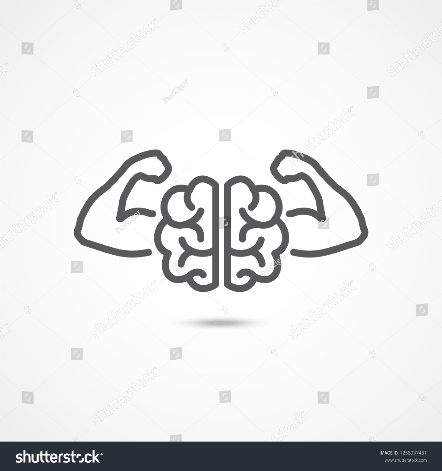 Willpower Icon On White Background Stock Vector (Royalty Free ...