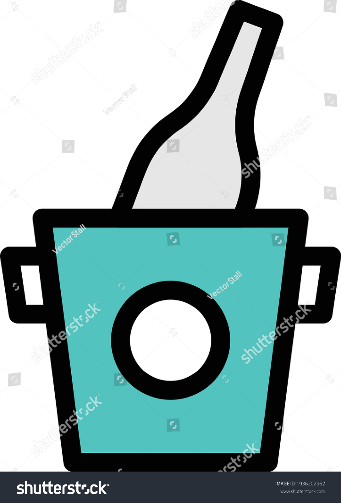 Win Bucket Vector Line Colour Icon Stock Vector (Royalty Free ...