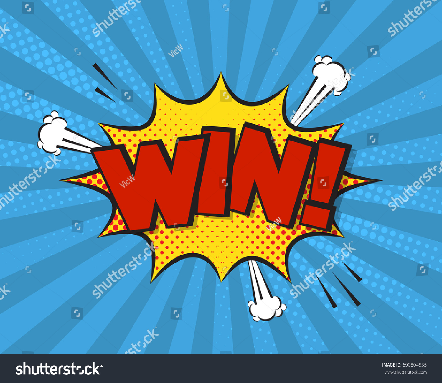 Win Comic Pop Art Background Vector: เวกเตอร์สต็อก (ปลอดค่าลิขสิทธิ์ ...