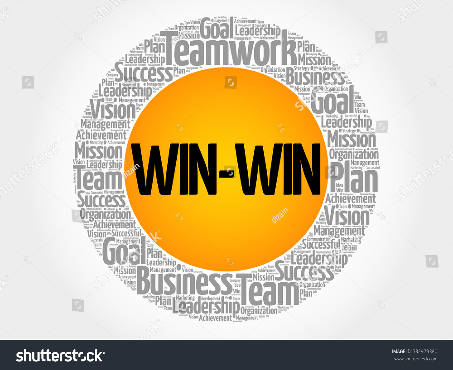 Winwin Winning Solution Word Cloud Collage Stock Vector (Royalty Free ...