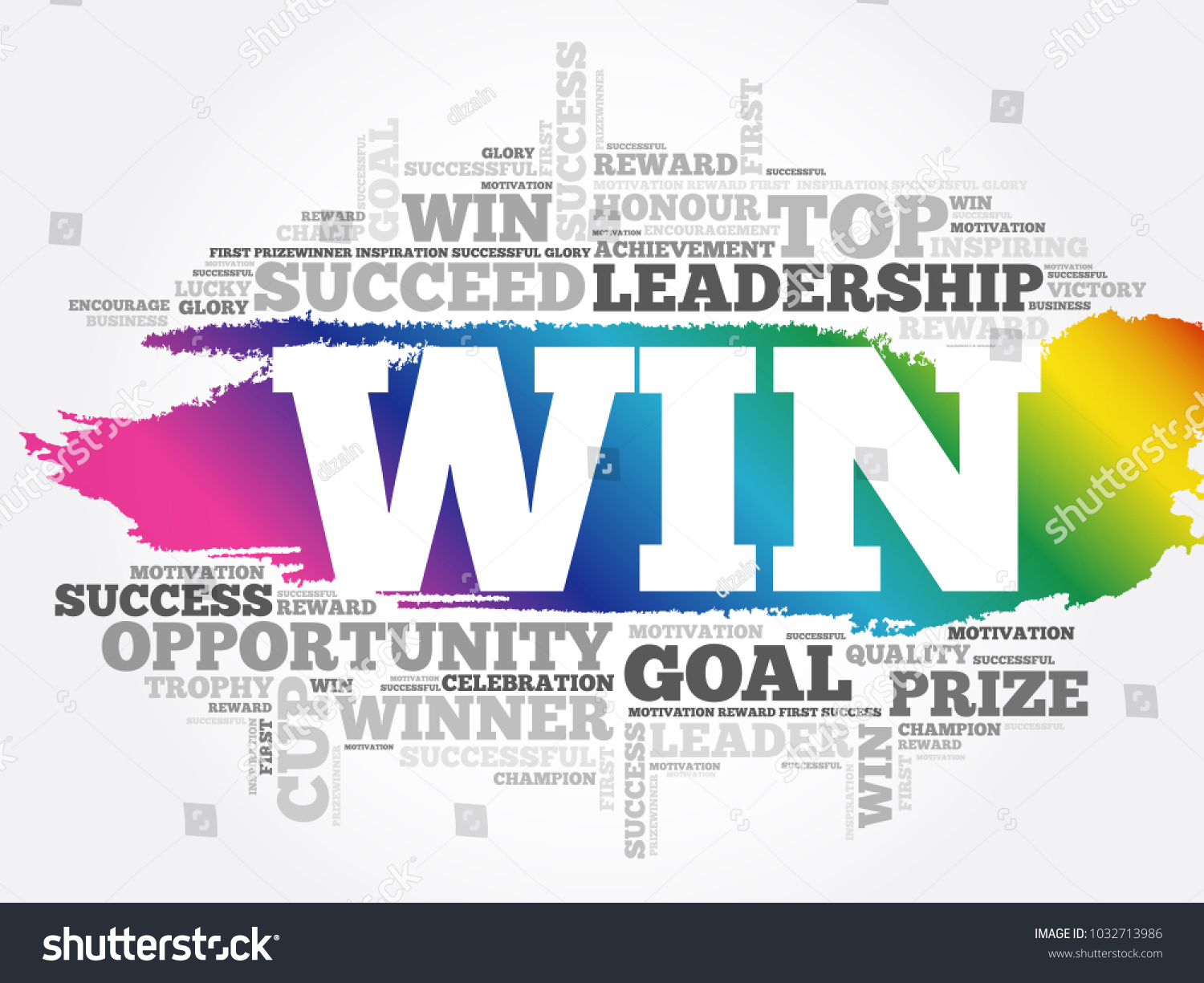 Win Word Cloud Collage Business Concept Stock Vector (Royalty Free ...