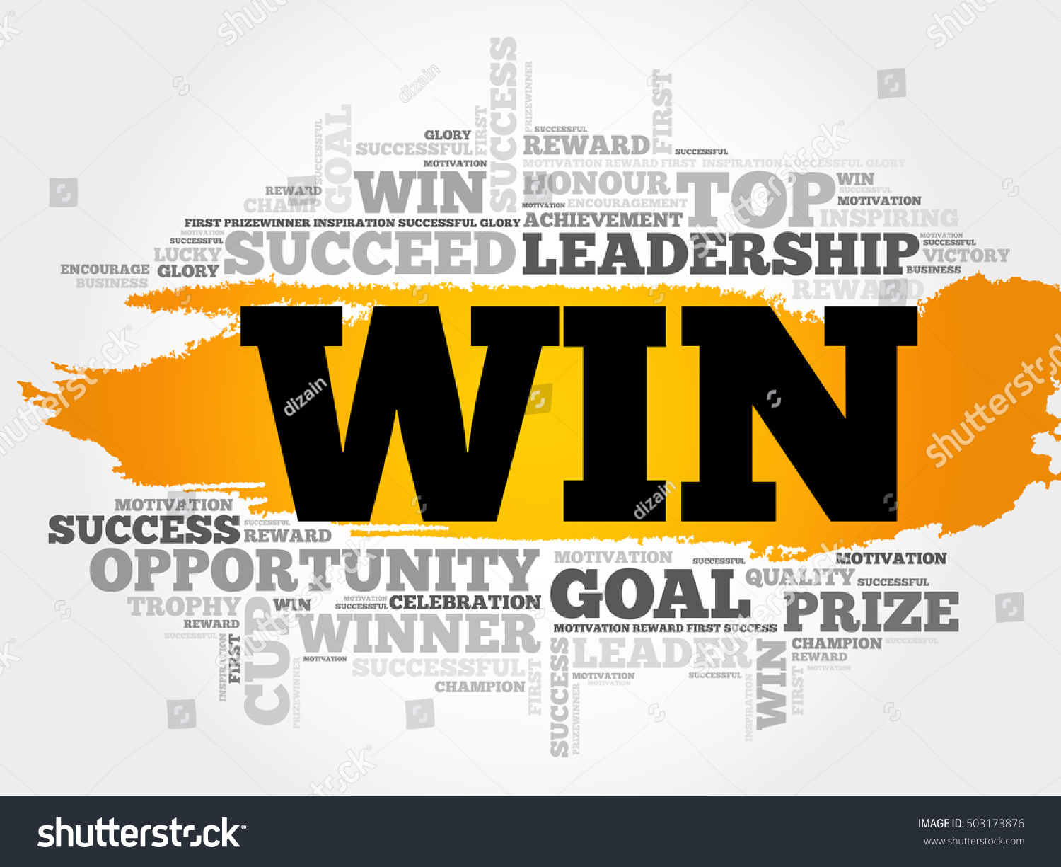 Win Word Cloud Collage Business Concept Stock Vector (Royalty Free ...