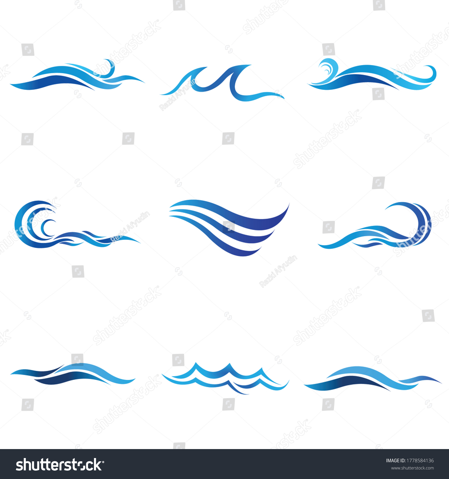 Wind Water Logo Vector Design Stock Vector (Royalty Free) 1778584136