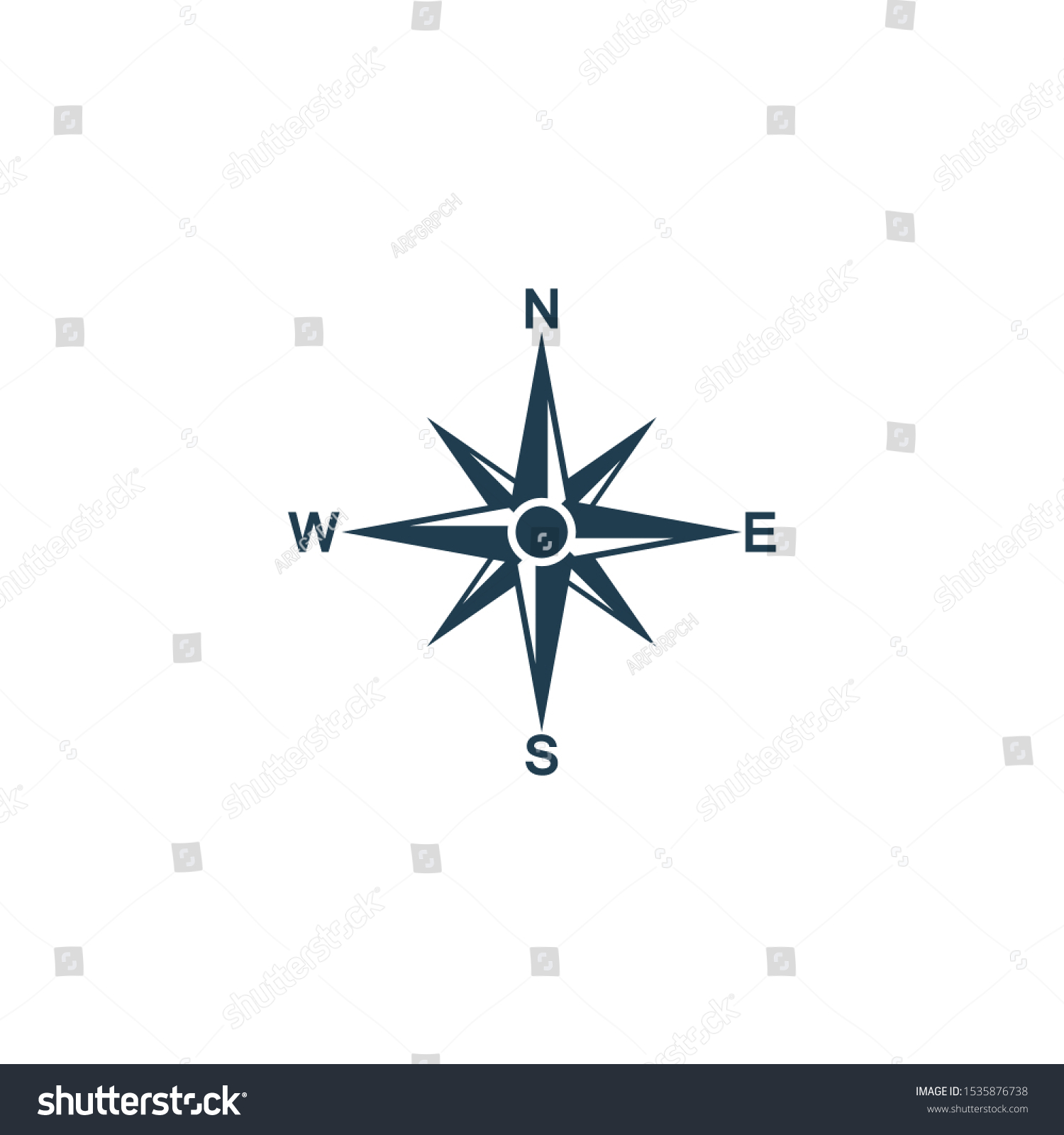 Wind Direction Logo Template Design Vector Stock Vector (Royalty Free ...