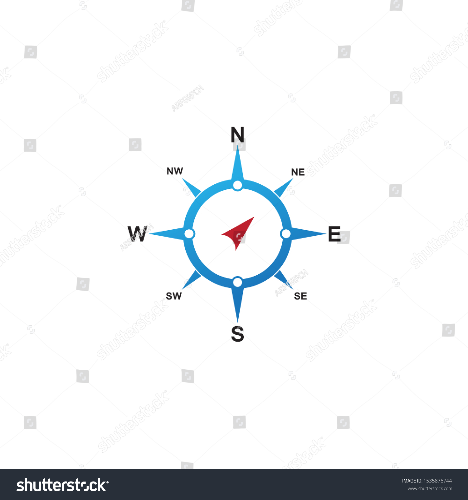 Wind Direction Logo Template Design Vector Stock Vector (Royalty Free ...