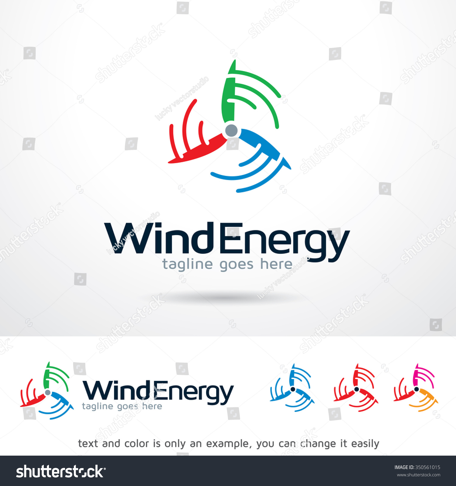 Wind Energy Logo Template Design Vector Stock Vector (Royalty Free ...