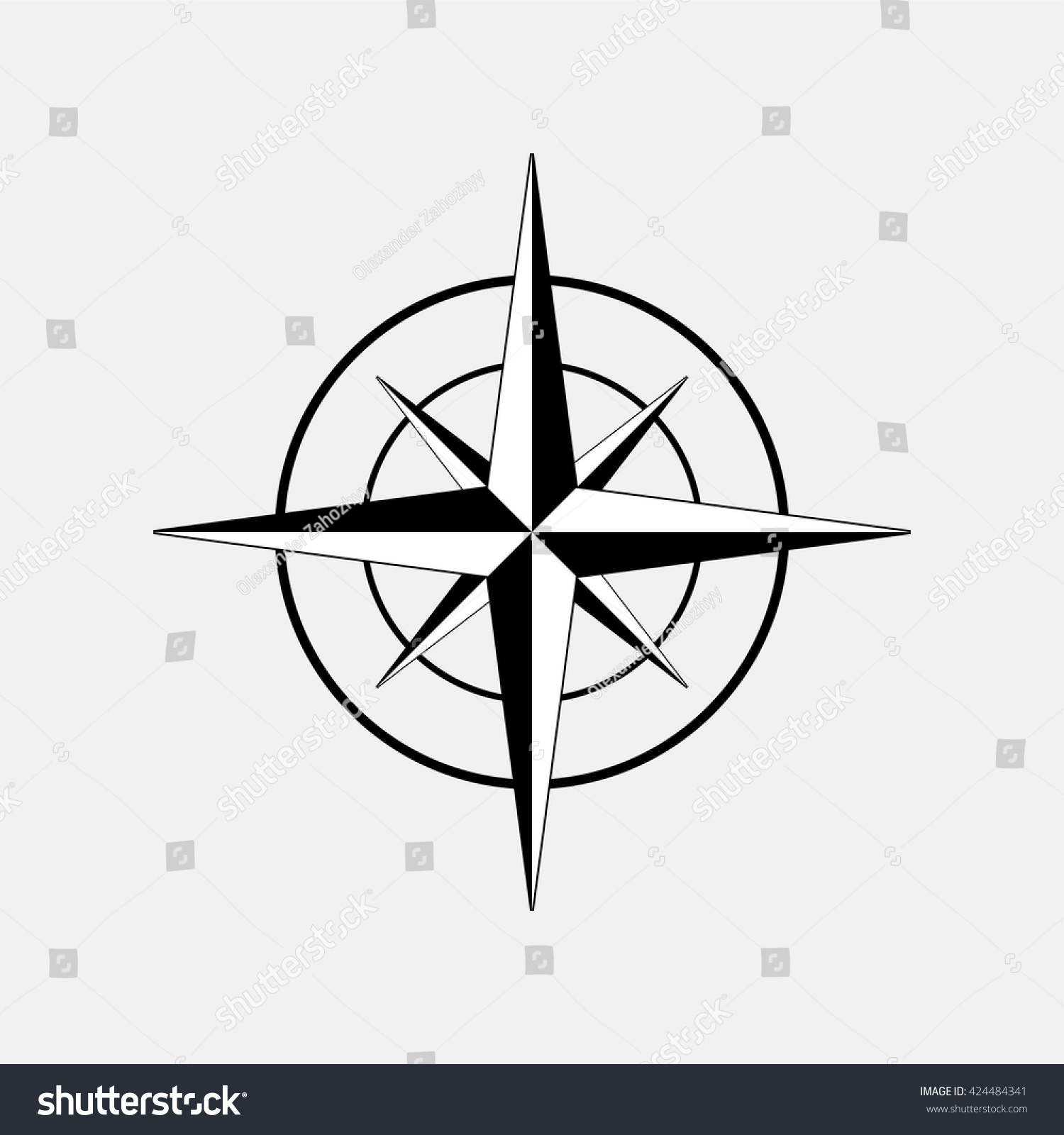 Wind Rose Illustration Stock Vector (Royalty Free) 424484341 | Shutterstock