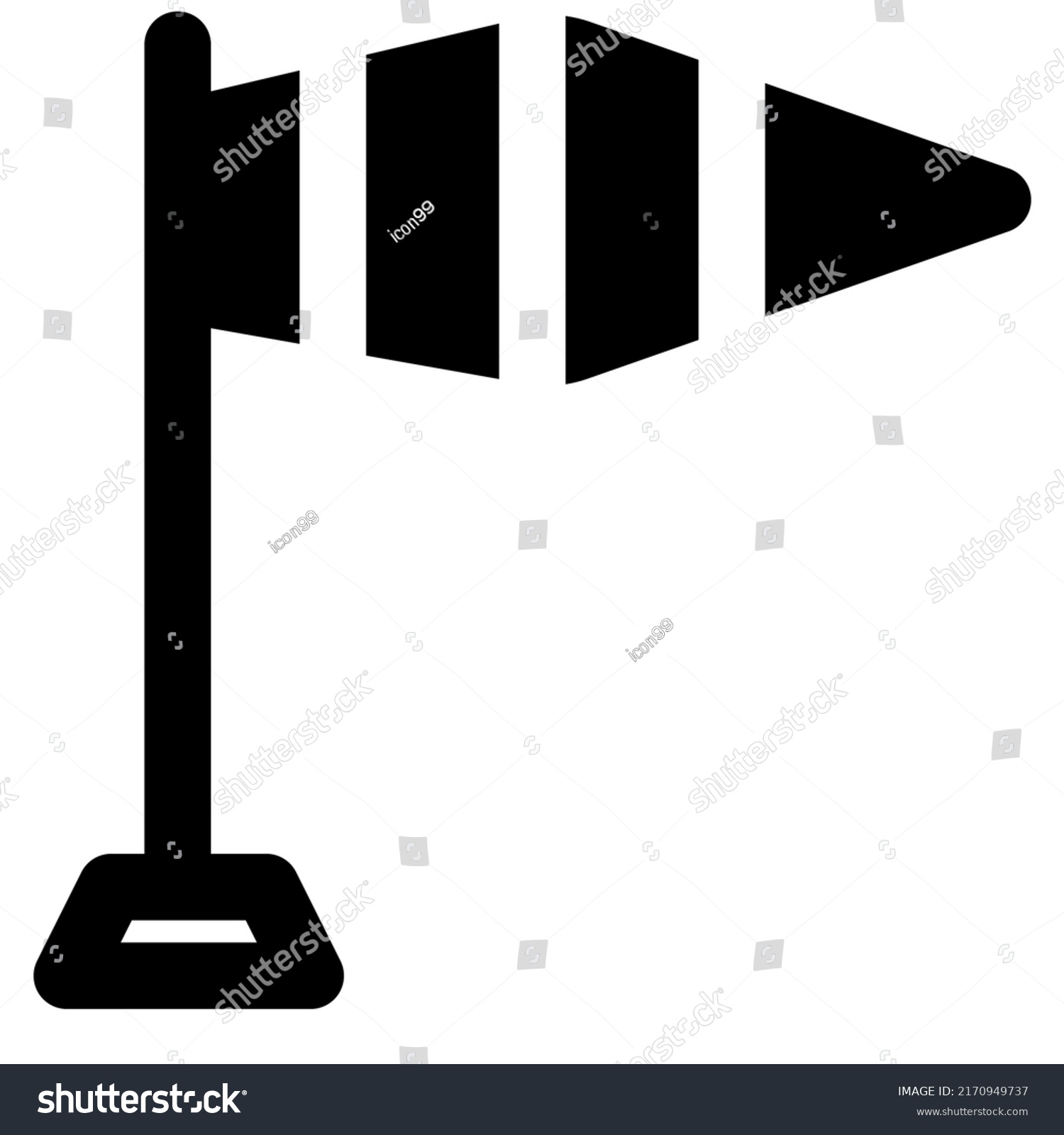 Wind Sign Sock Air Flow Direction Stock Vector (Royalty Free ...