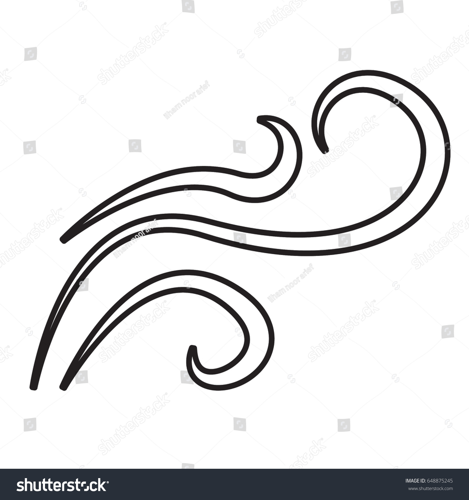 Wind Symbol Icon Outline: เวกเตอร์สต็อก (ปลอดค่าลิขสิทธิ์) 648875245 ...