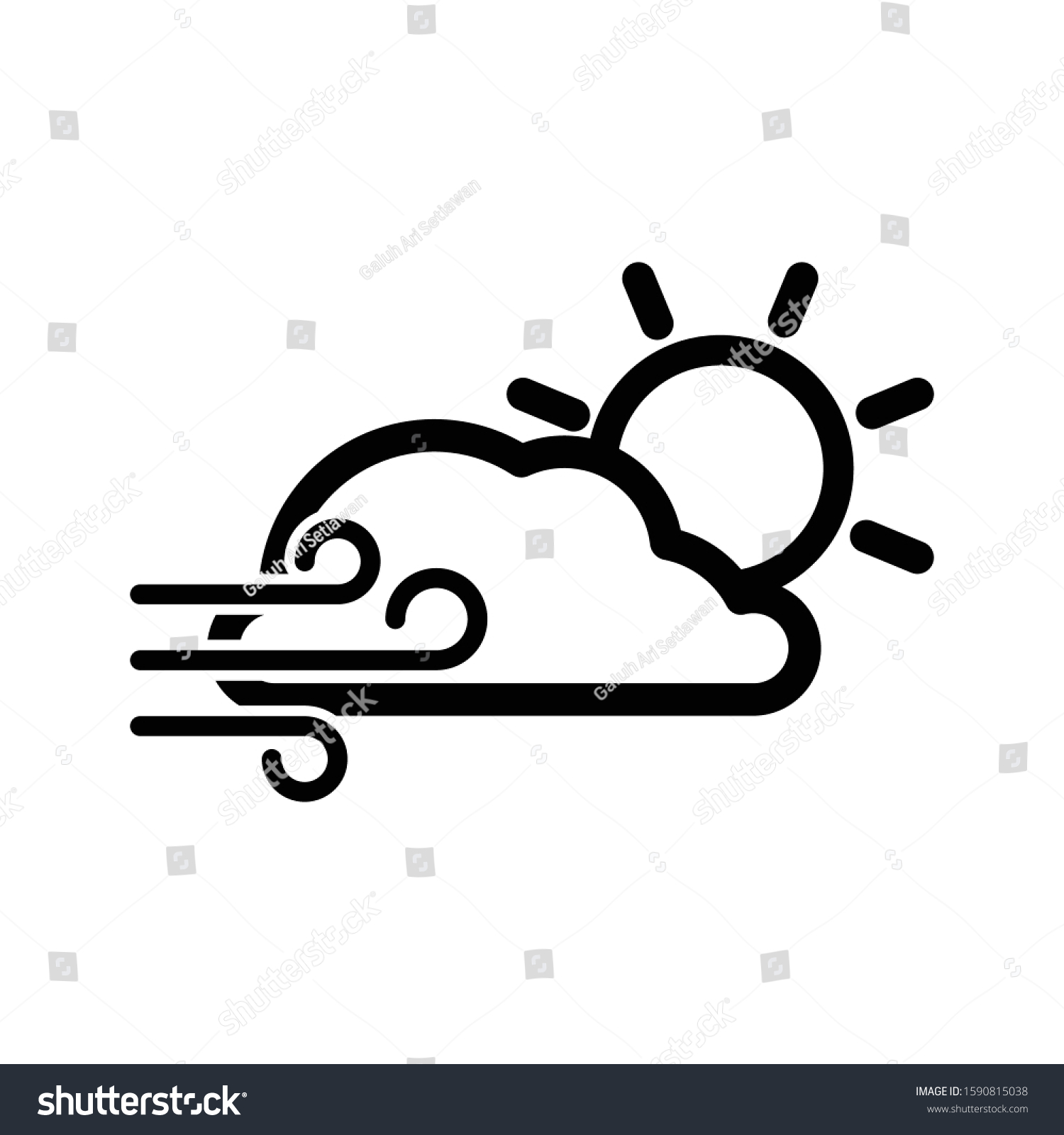 Wind Symbol Icon Vector Illustration Stock Vector (Royalty Free ...