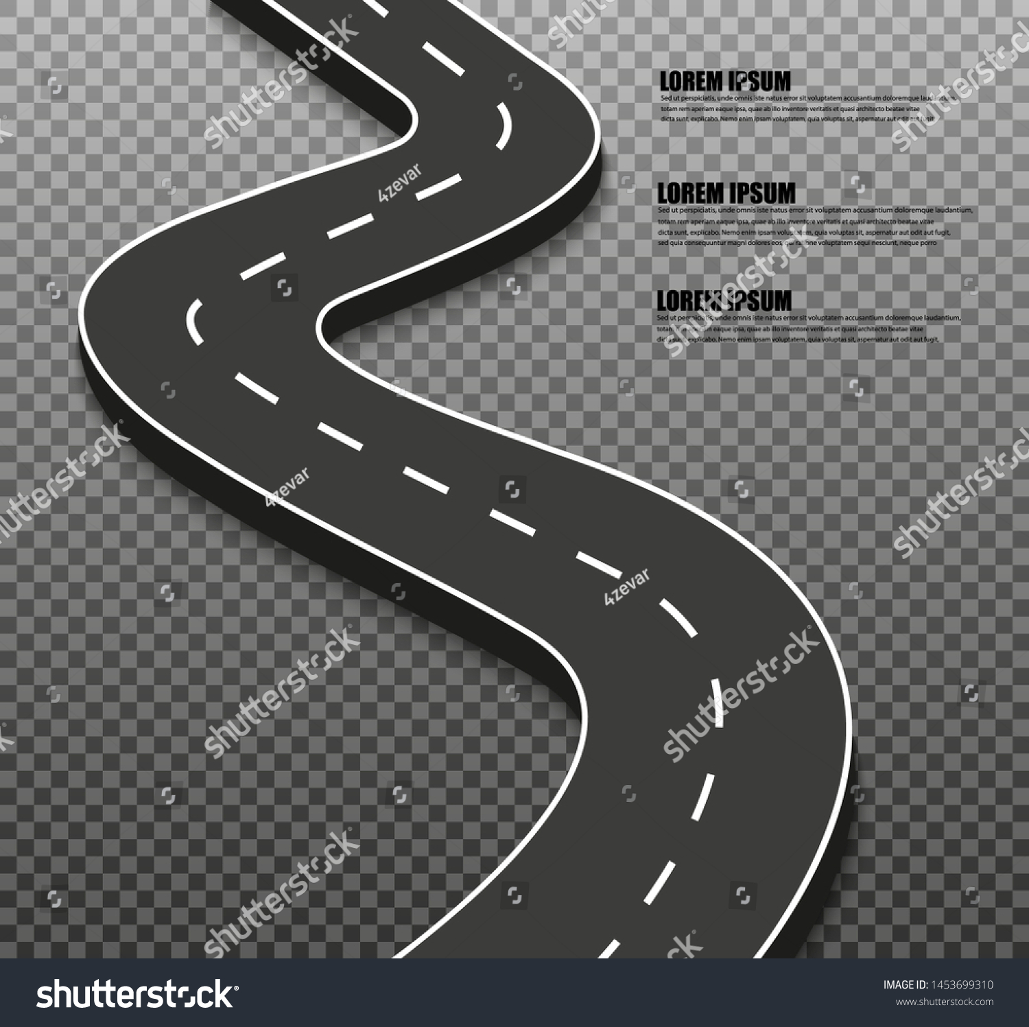 Winding Road Infographic Template: vector de stock (libre de regalías ...