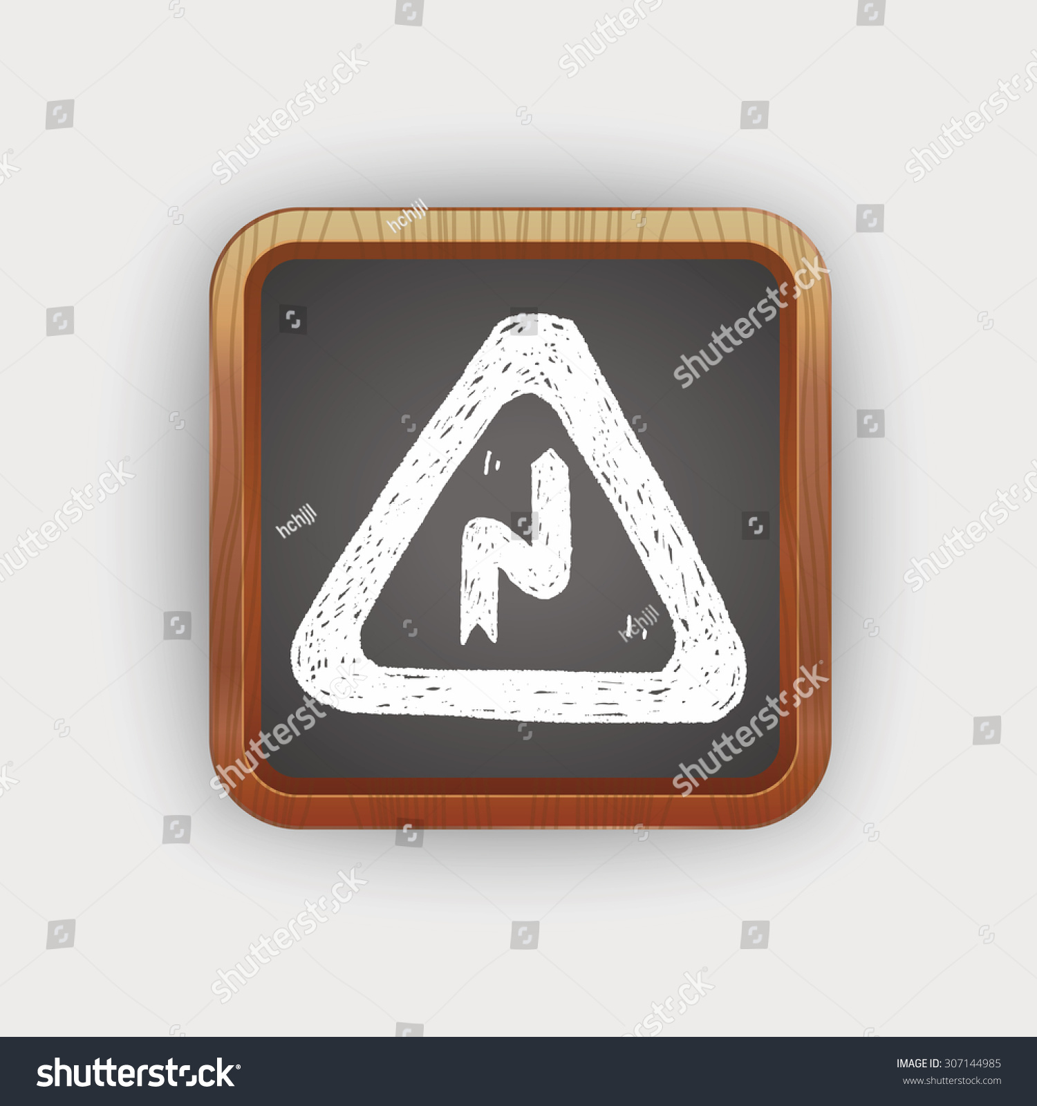 Winding Road Doodle Stock Vector (Royalty Free) 307144985