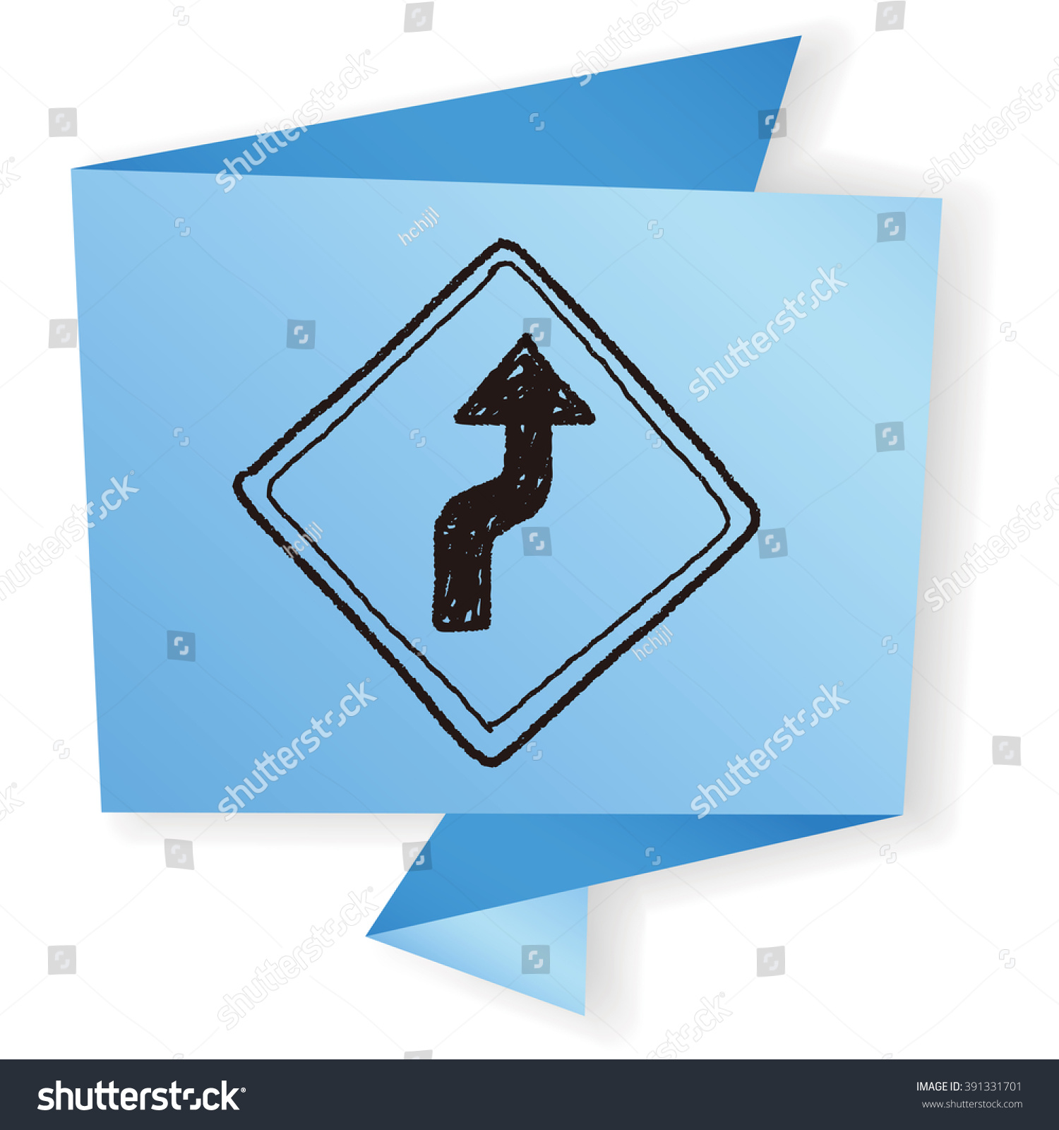 Winding Road Doodle Stock Vector (Royalty Free) 391331701 | Shutterstock
