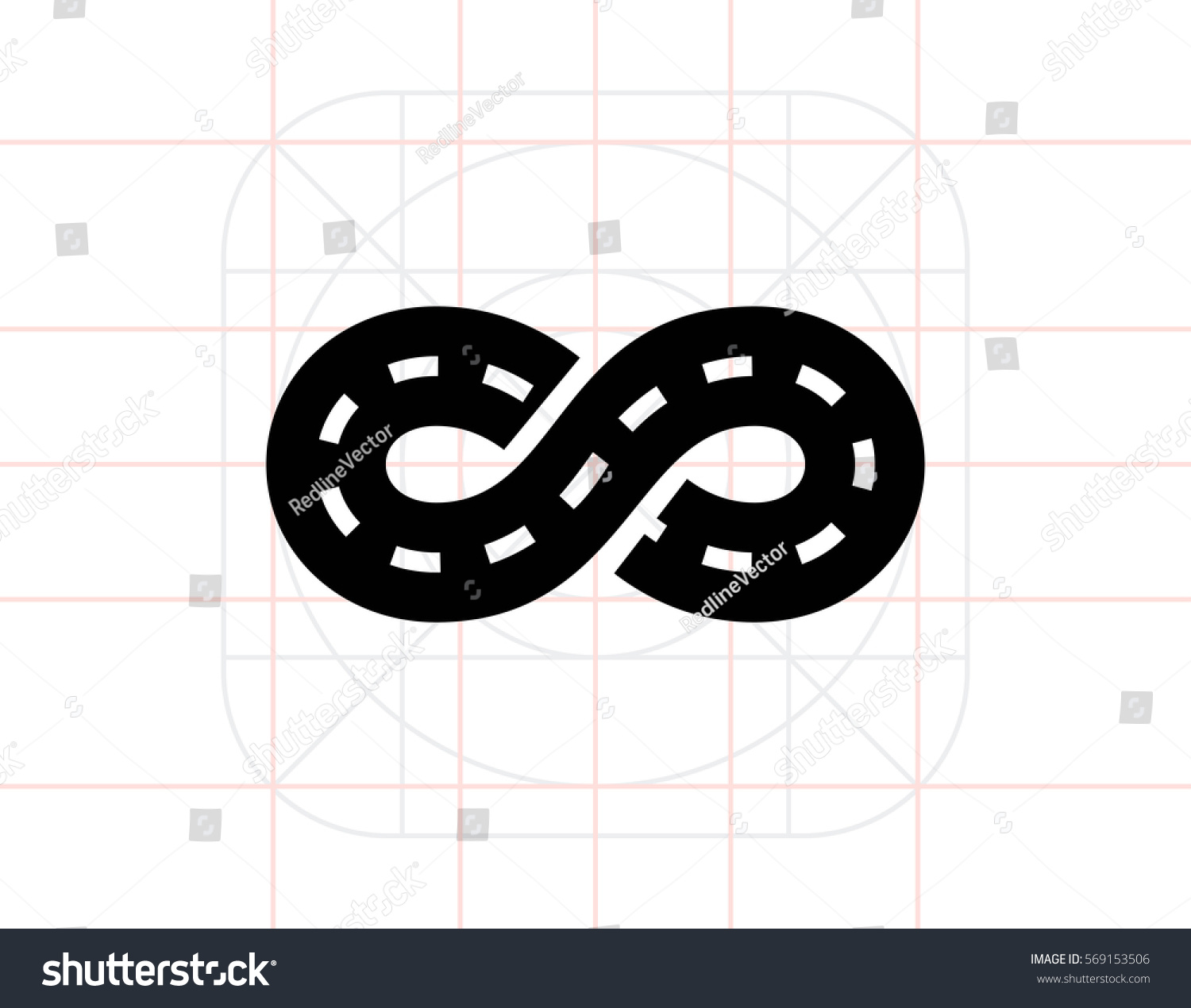 Winding Road Icon Stock Vector (Royalty Free) 569153506