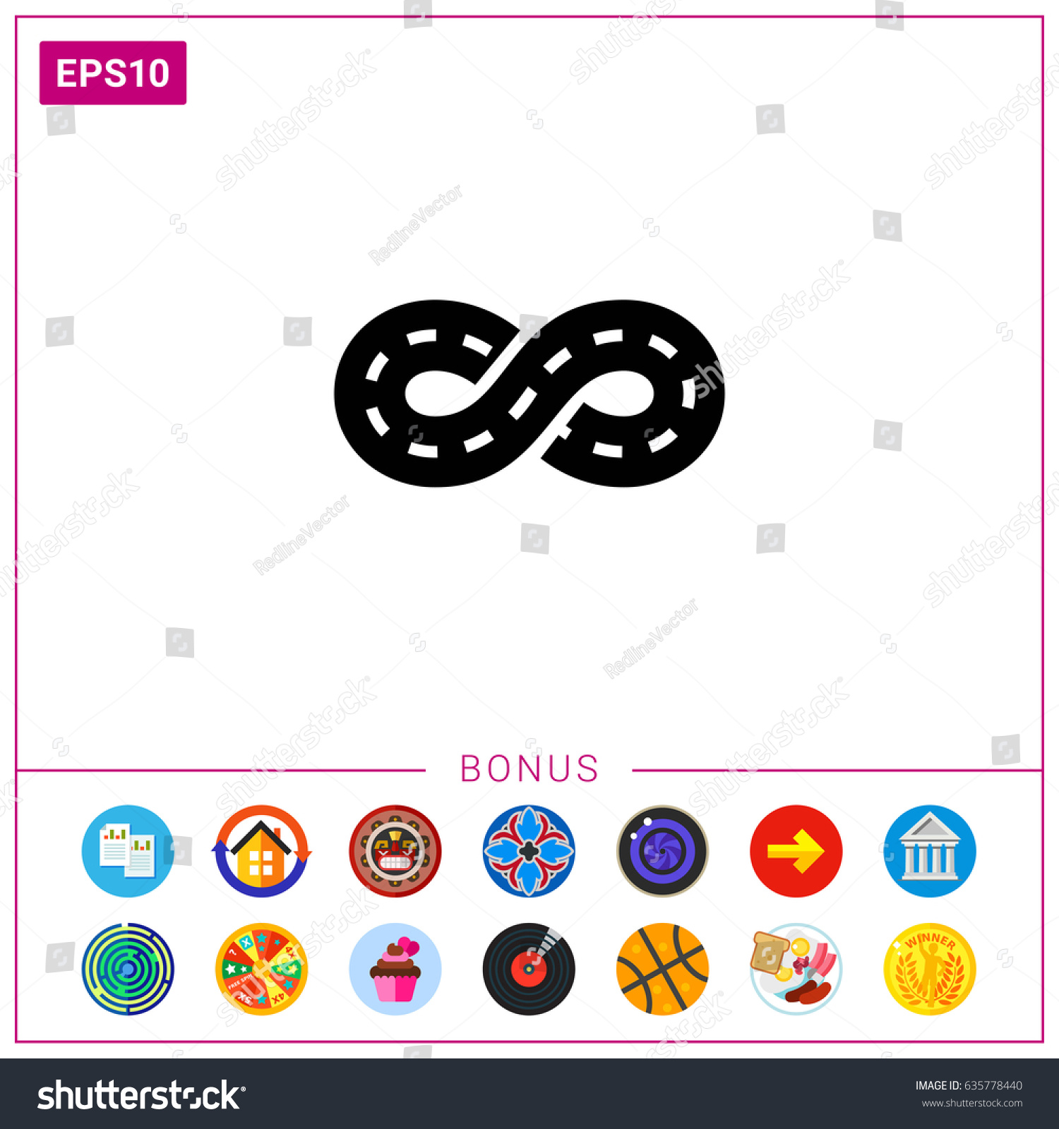 Winding Road Icon Stock Vector (Royalty Free) 635778440 | Shutterstock