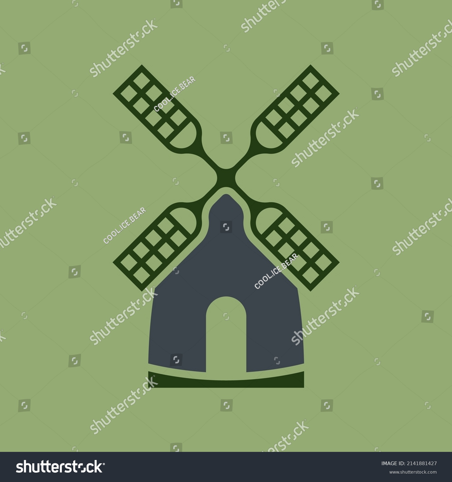 Windmill Logo Design Concept Vector Building Stock Vector (Royalty Free ...