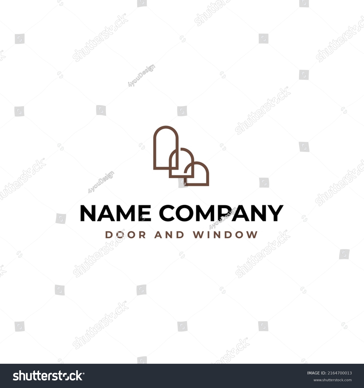 Window Door Logo Template Stock Vector (Royalty Free) 2164700013 ...