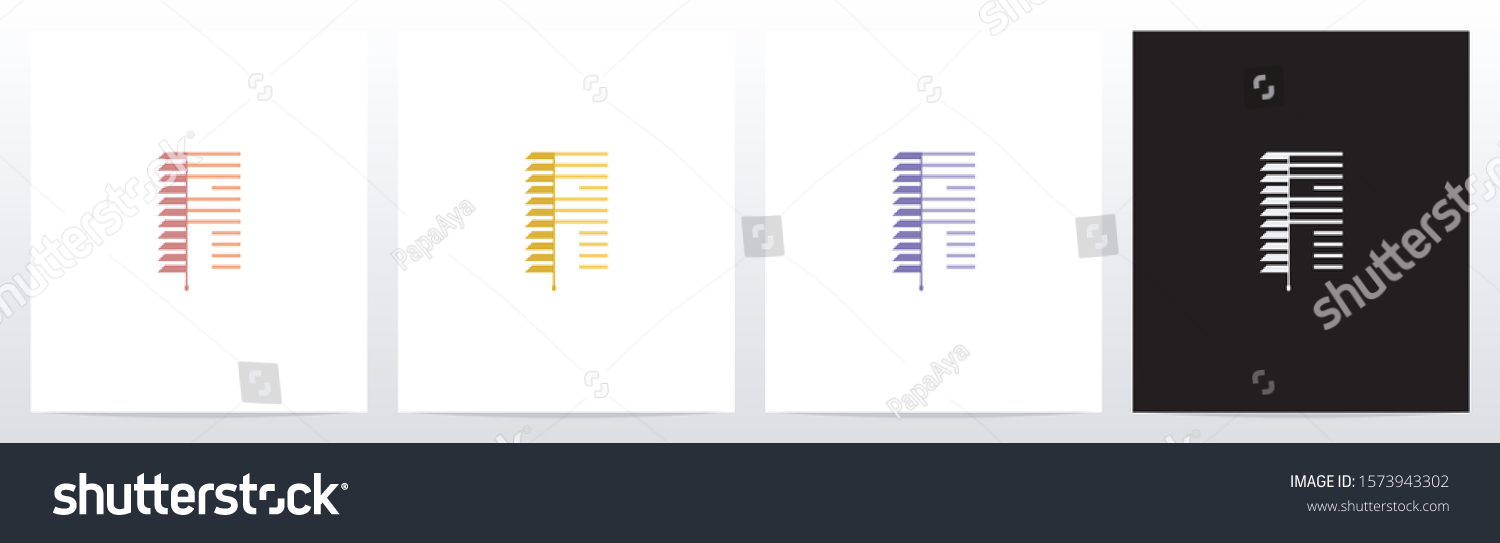 Window Blinds Letter Logo Design Stock Vector Royalty Free 1573943302
