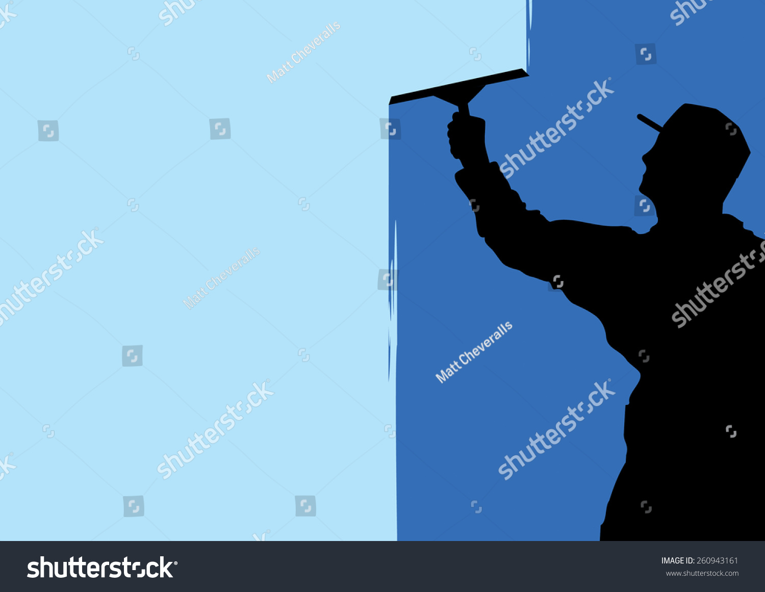 Window Cleaning Background Man Washing Windows: stockvector ...