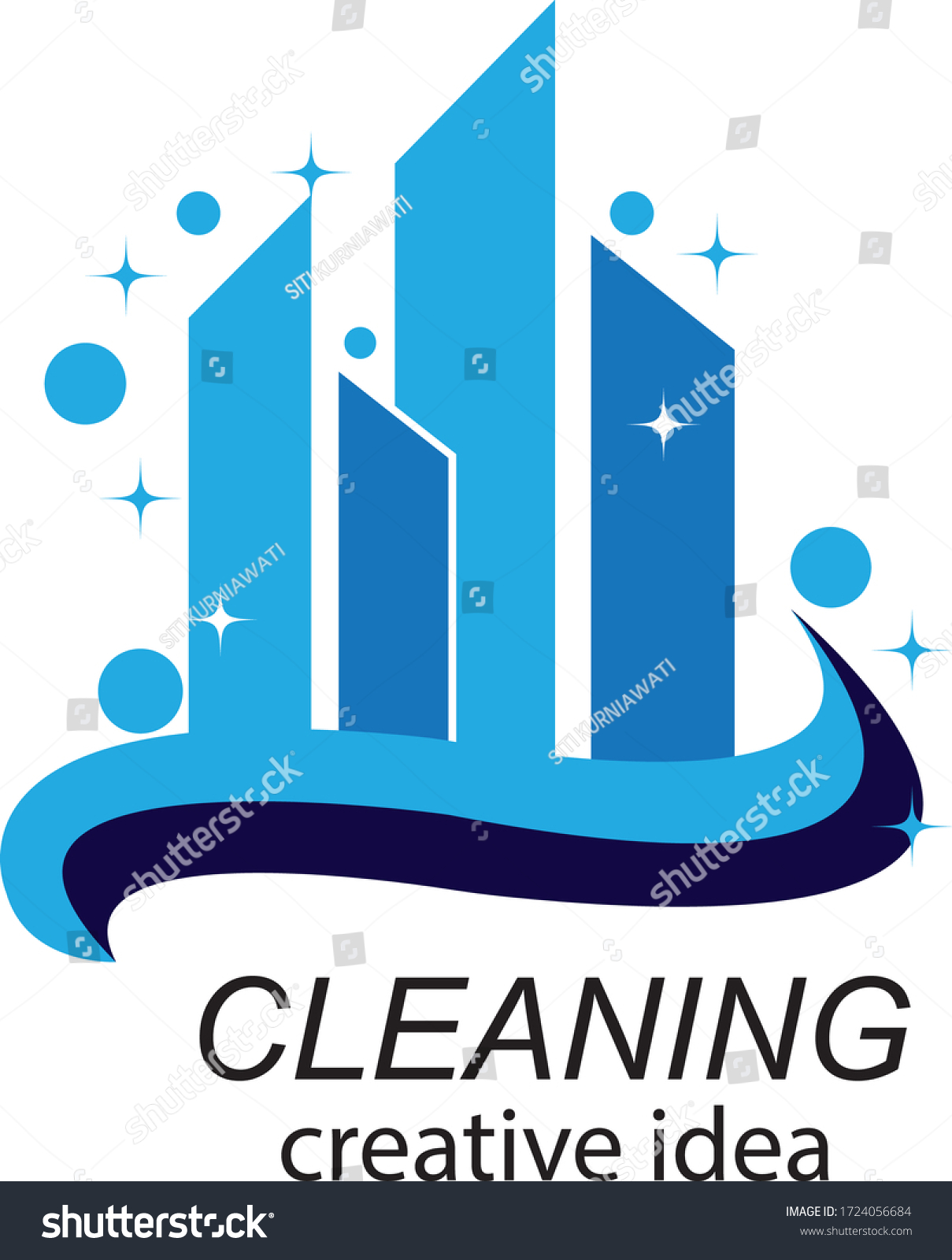 Window Cleaning Logo Design Vector Illustration Stock Vector (Royalty ...