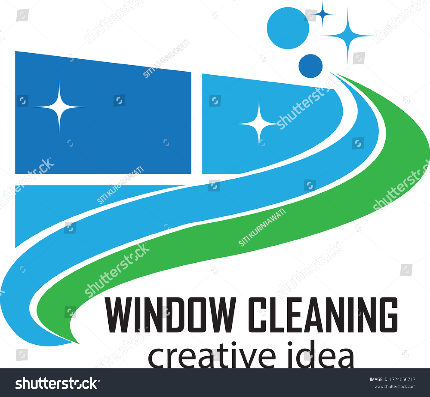 Window Cleaning Logo Design Vector Illustration Stock-vektor ...