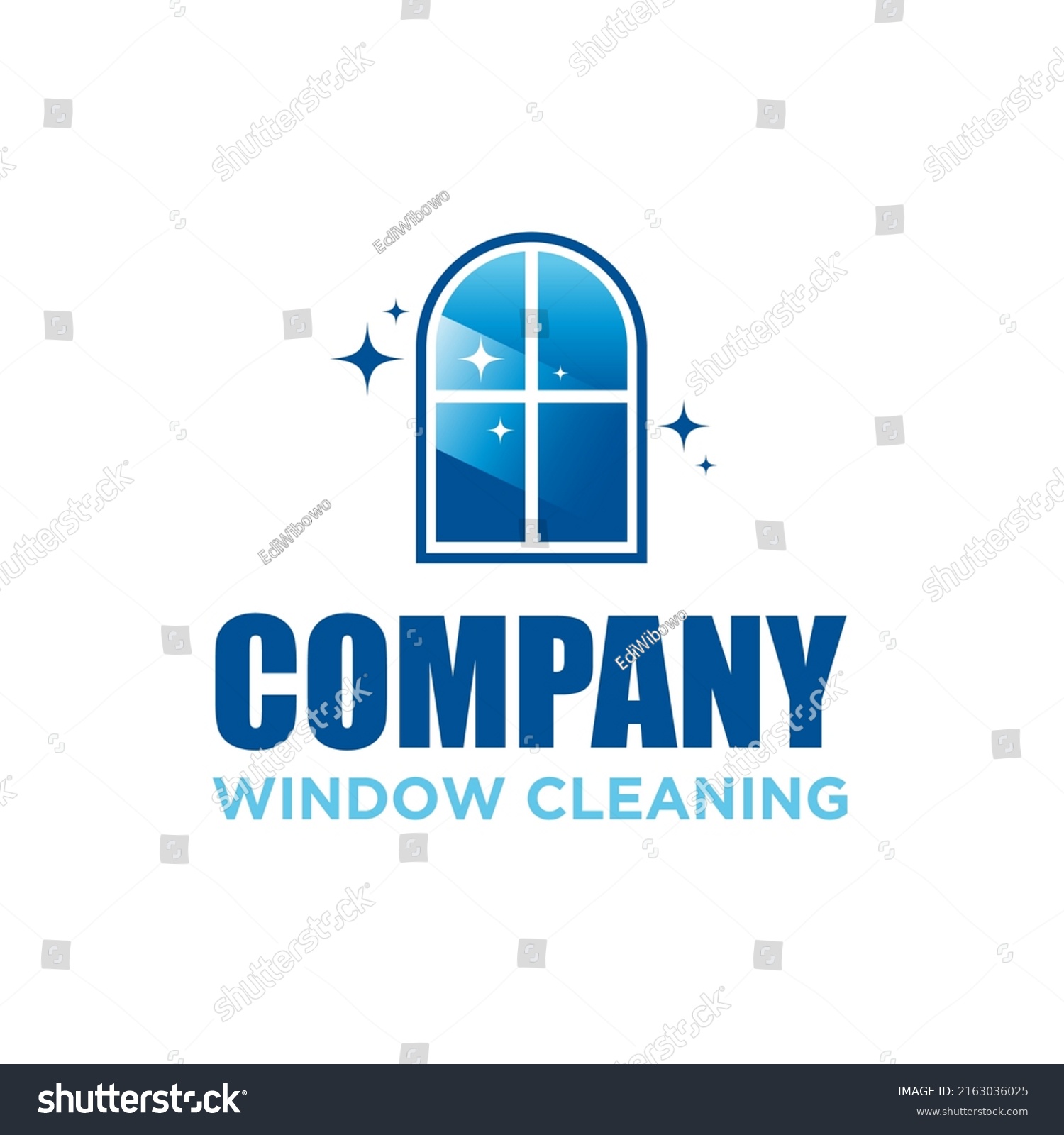 Window Cleaning Logo Sparkling Design Stock Vector (Royalty Free ...